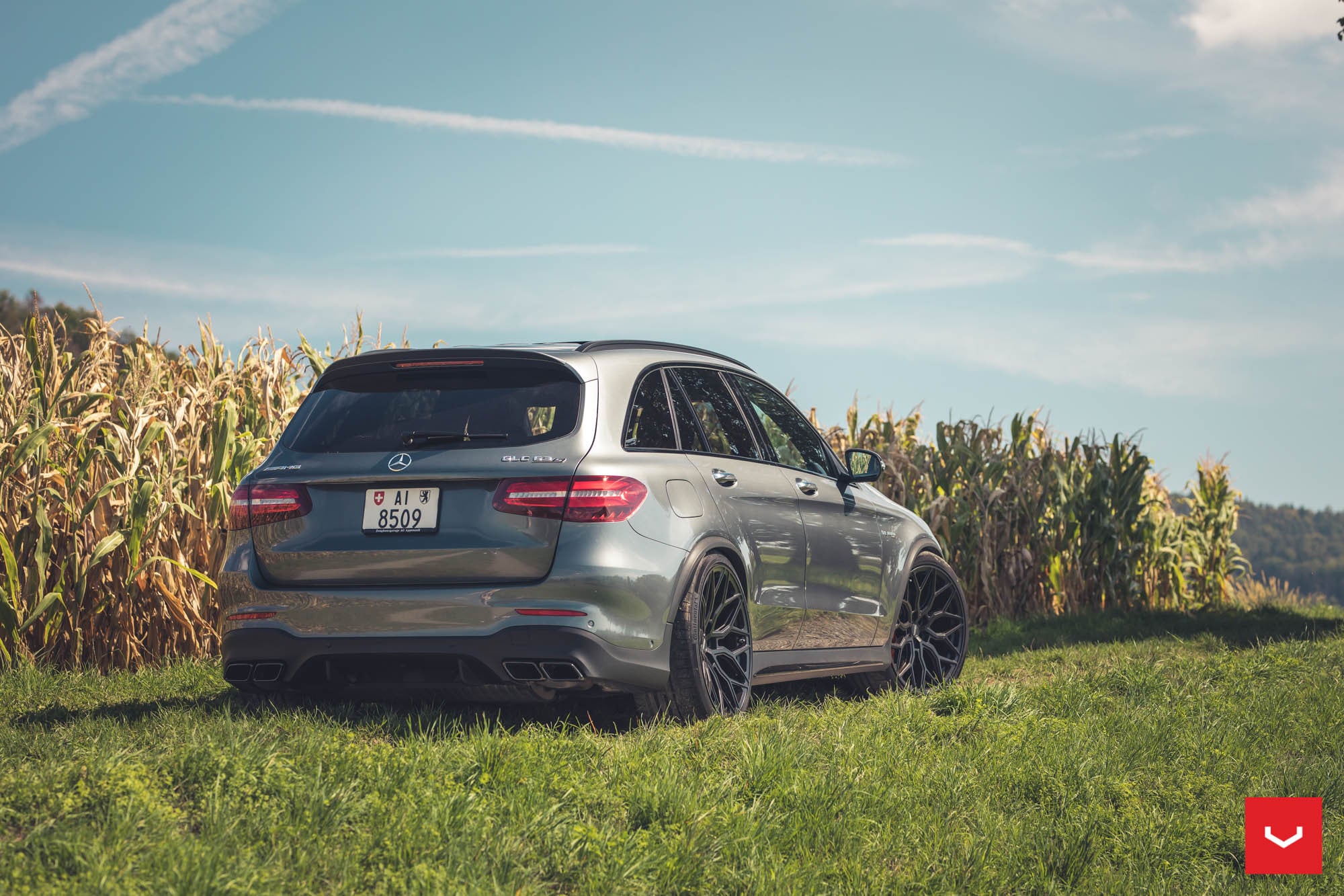 Gray Mercedes GLC Class Features Blacked Out Vossen Wheels for ...