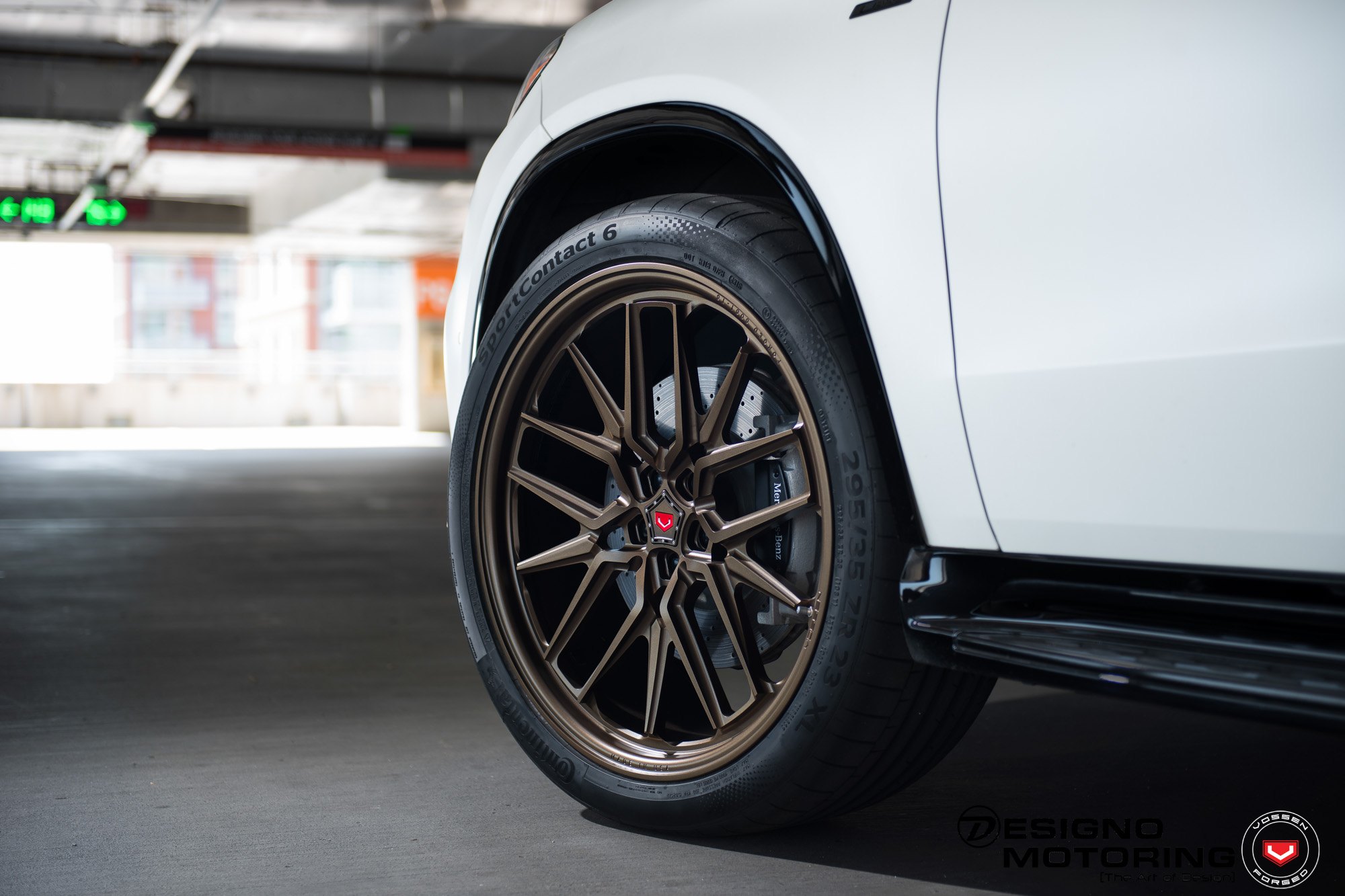 Perfect Fit: Huge Bronze Vossen Forged Wheels on White Mercedes GLE ...
