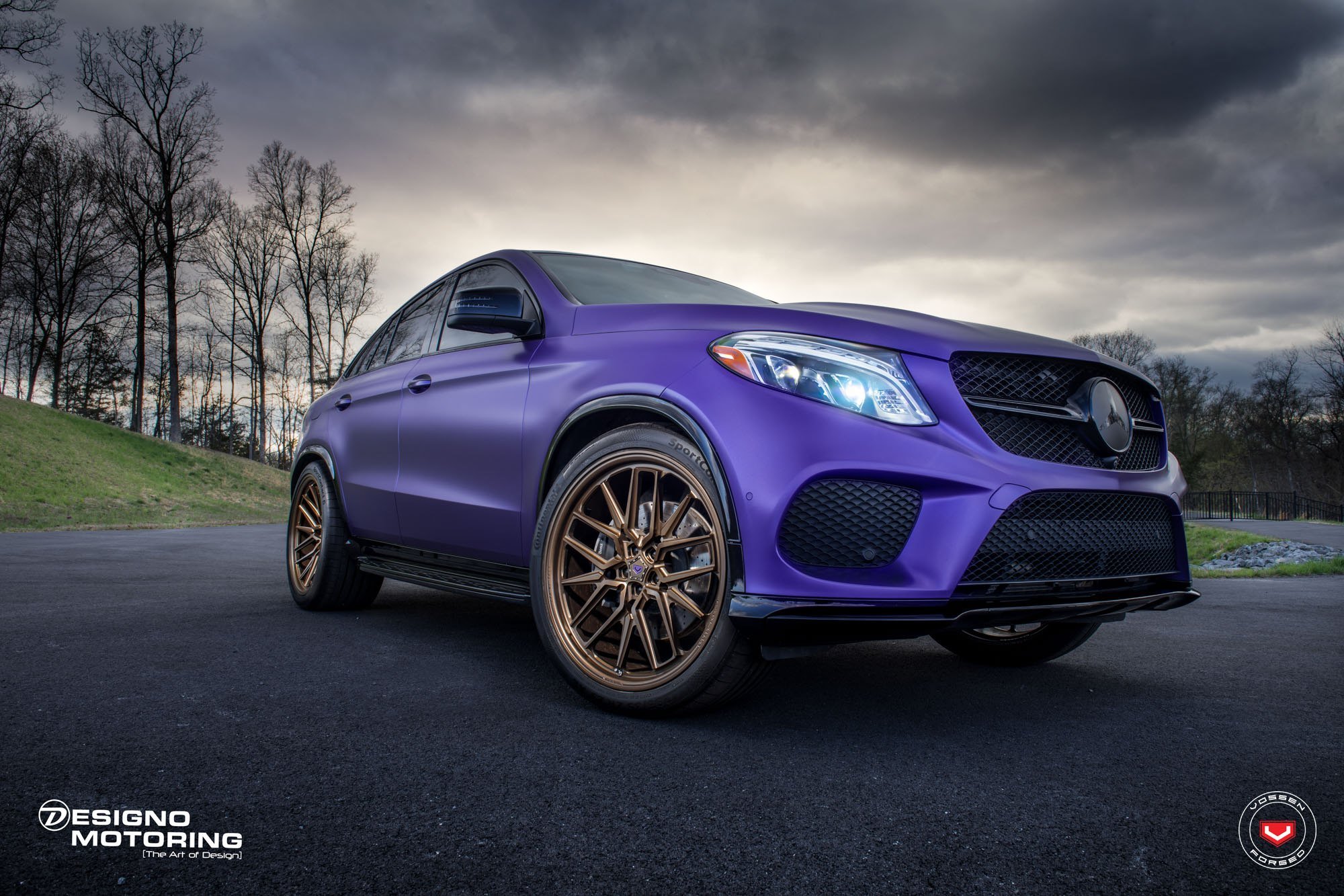 Hate It or Love It: Matte Purple Mercedes GLE with Blacked Out Mesh ...