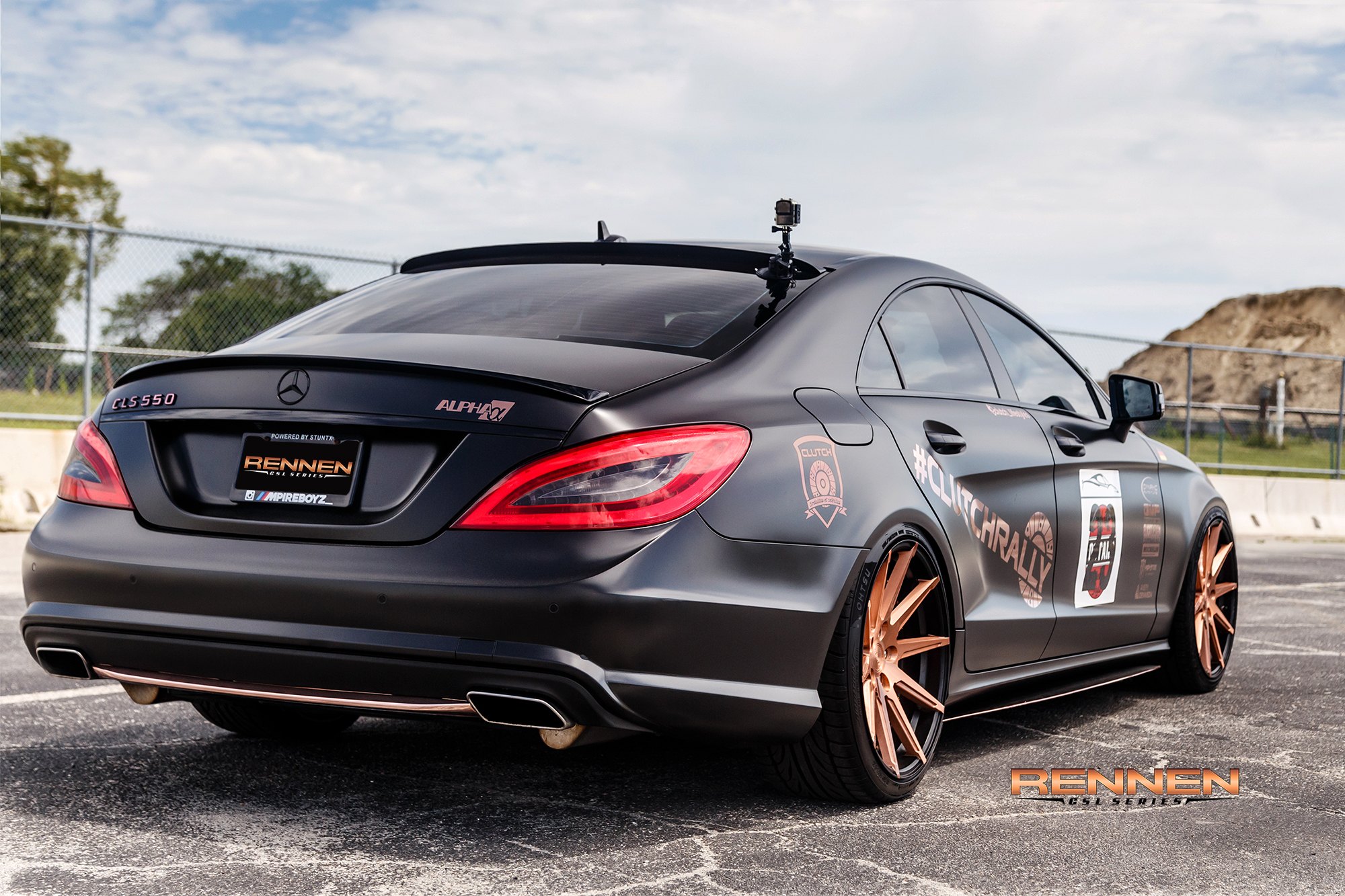 Exotic- Looking Matte Bronze Rennen Rims on Black Mercedes S Class ...