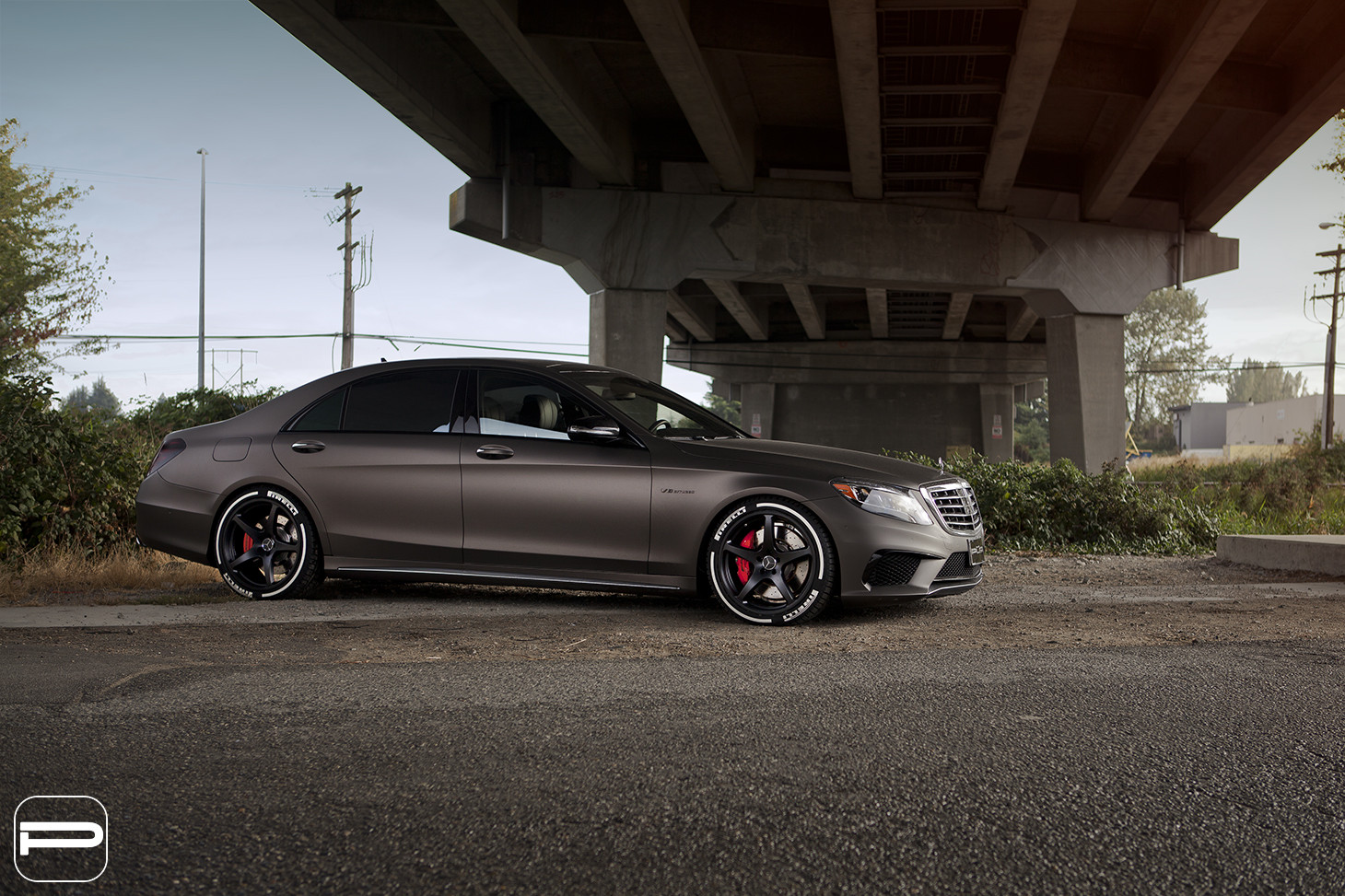 Precision Meets Performance: Gray Mercedes S Class on Matte Black PUR ...
