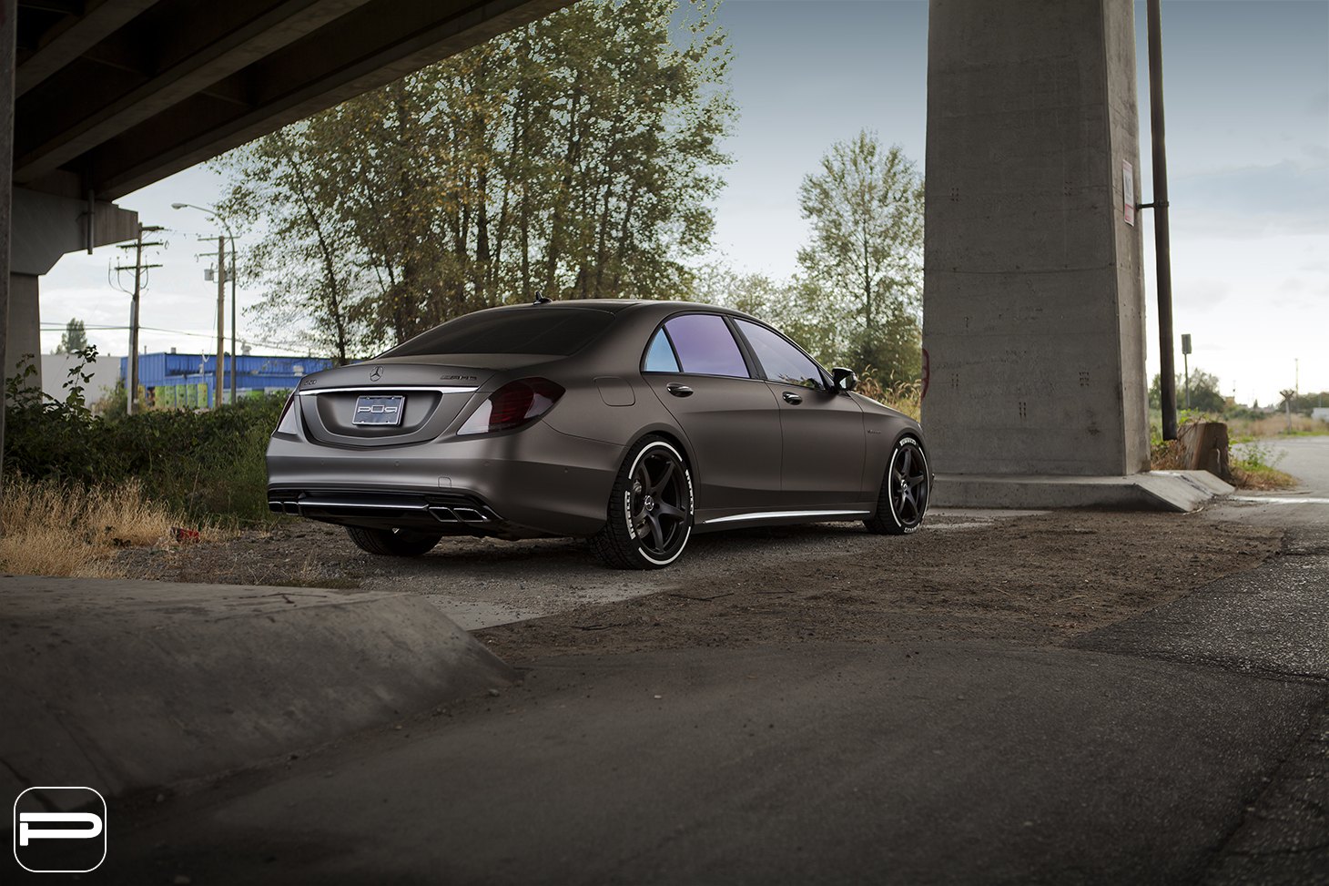 Precision Meets Performance: Gray Mercedes S Class on Matte Black PUR ...