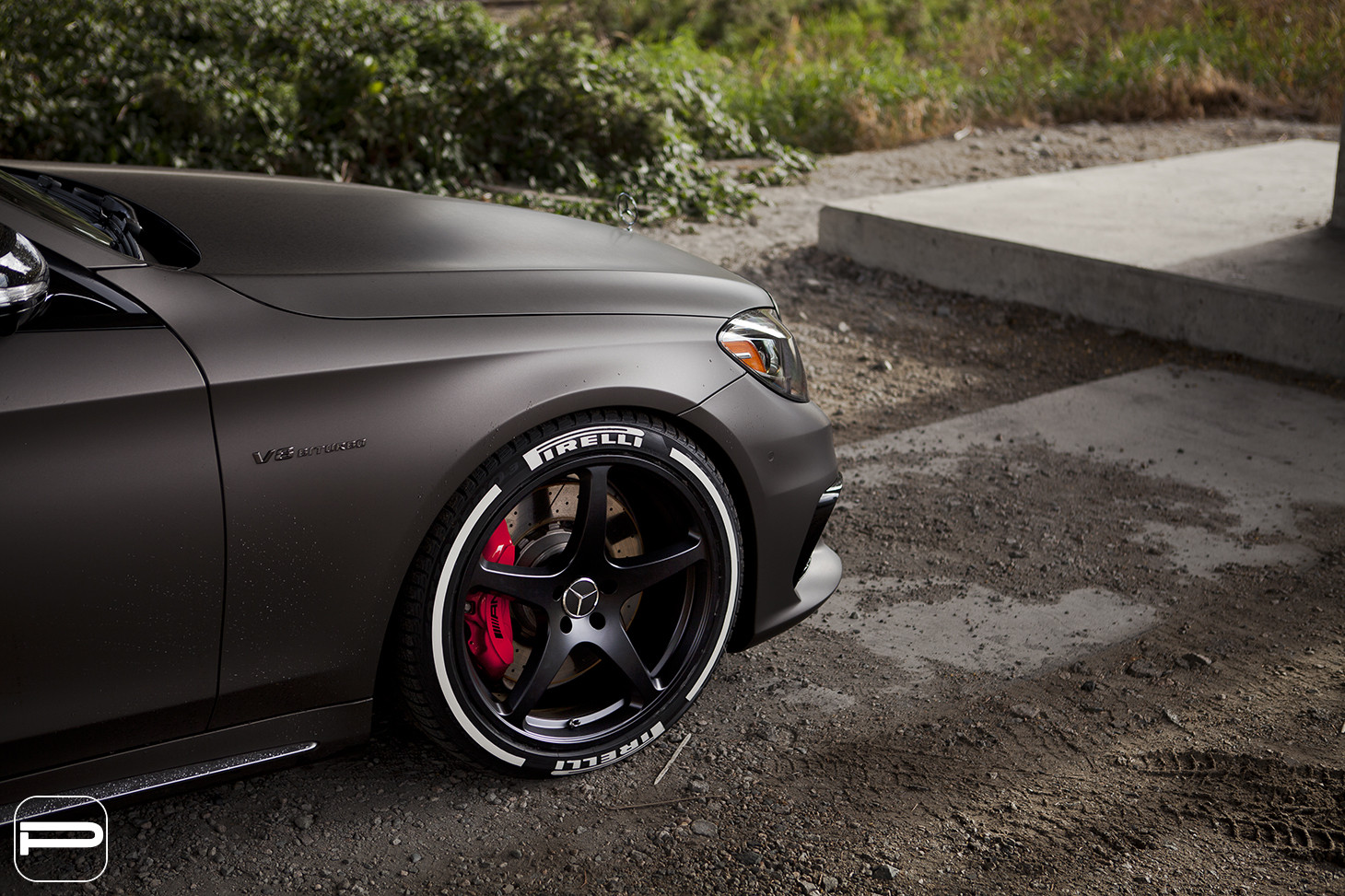 Precision Meets Performance: Gray Mercedes S Class on Matte Black PUR ...
