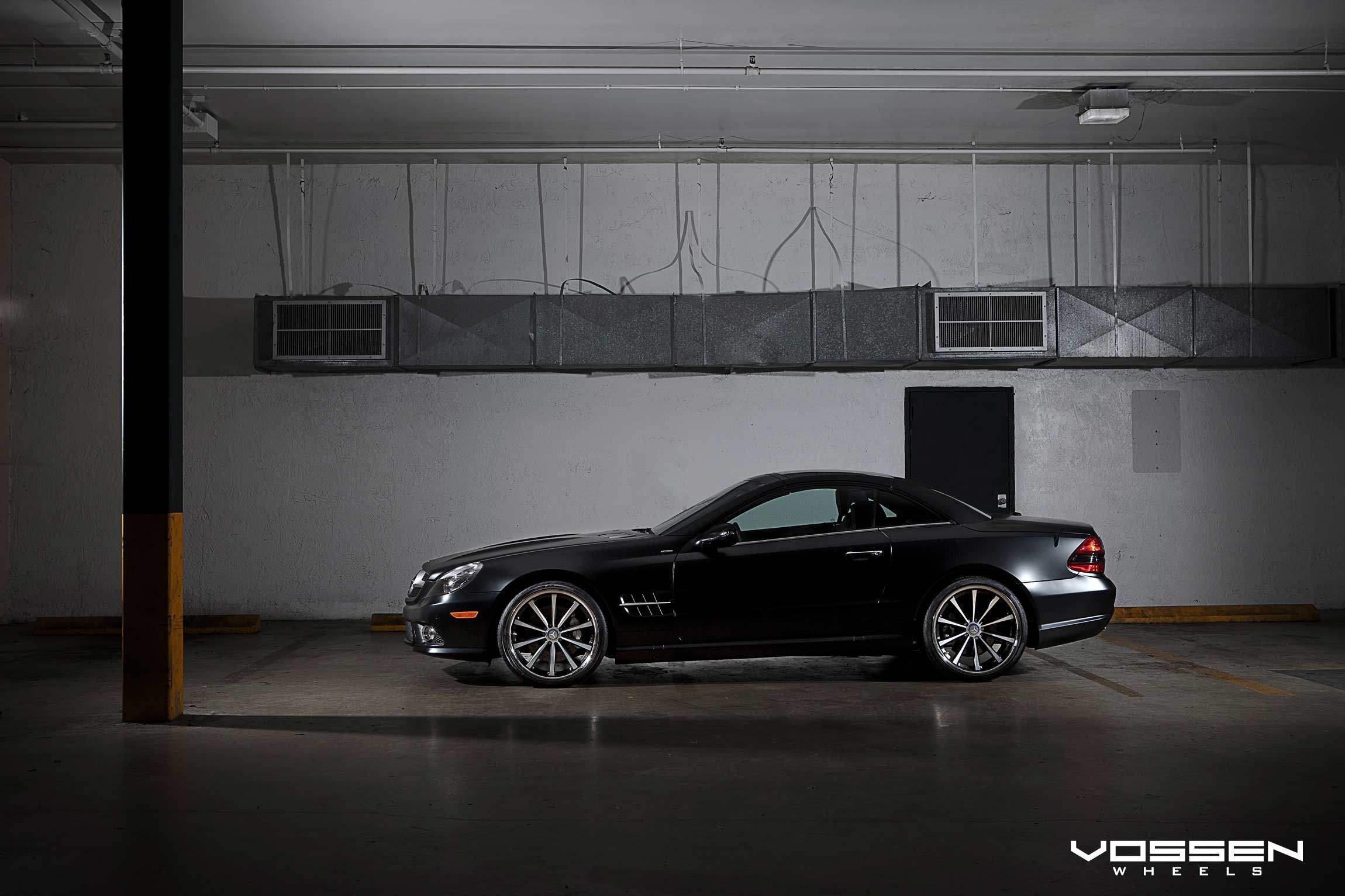 Classy Mercedes SL Enhanced With Beautiful Polished Rims by Vossen ...