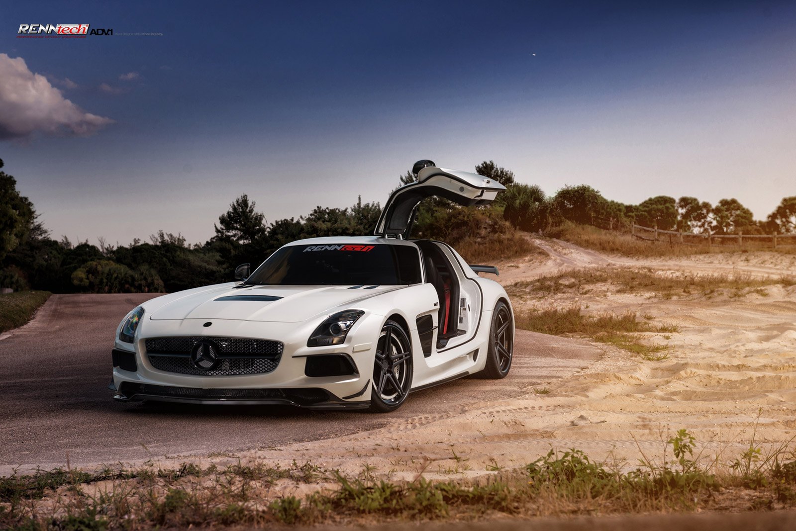 Renntech Boosts Custom White Mercedes SLS | CARiD.com Gallery