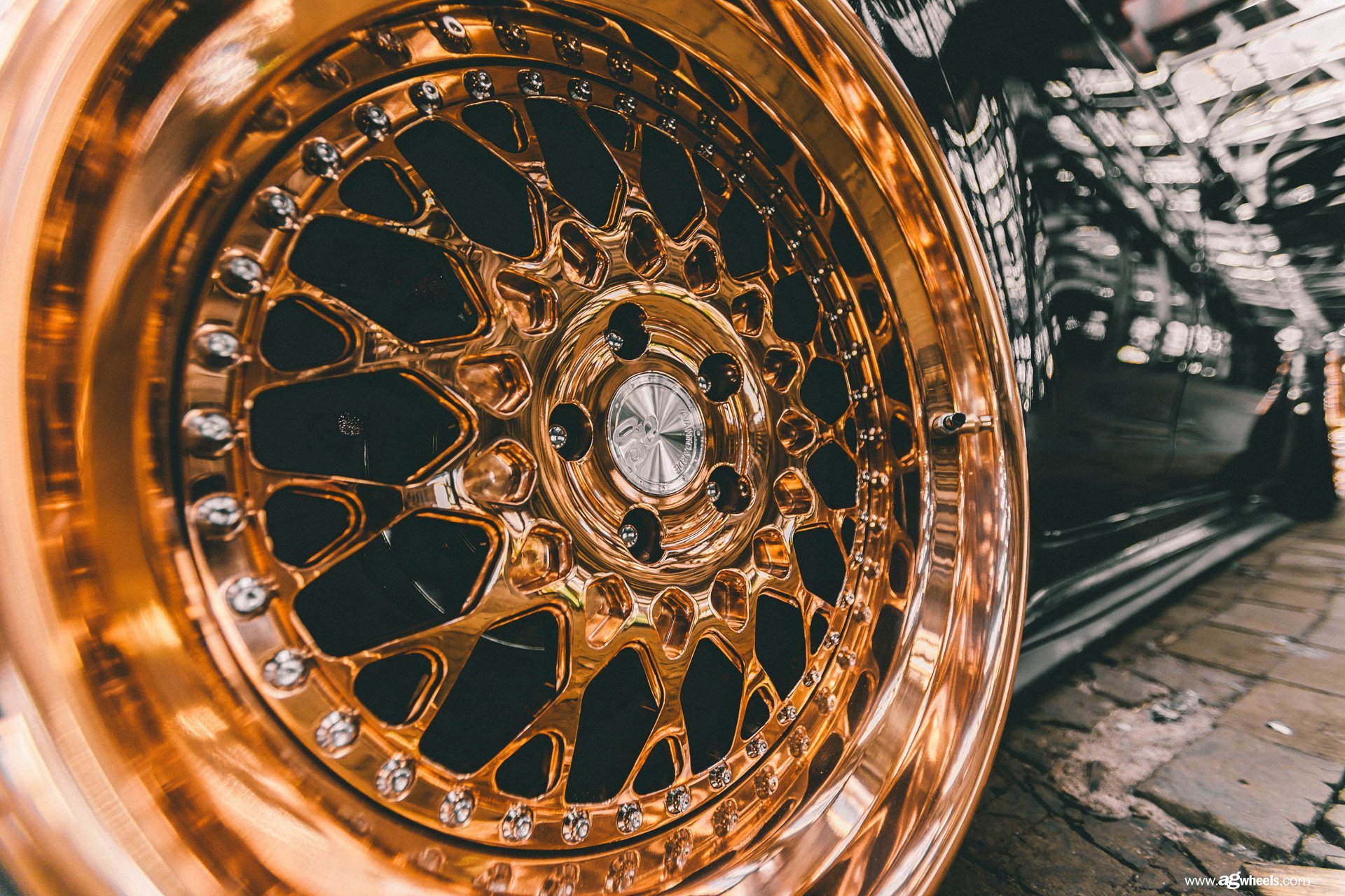 Bespoke Black Stanced Mitsubishi Evolution Featuring Gold Avant Garde ...