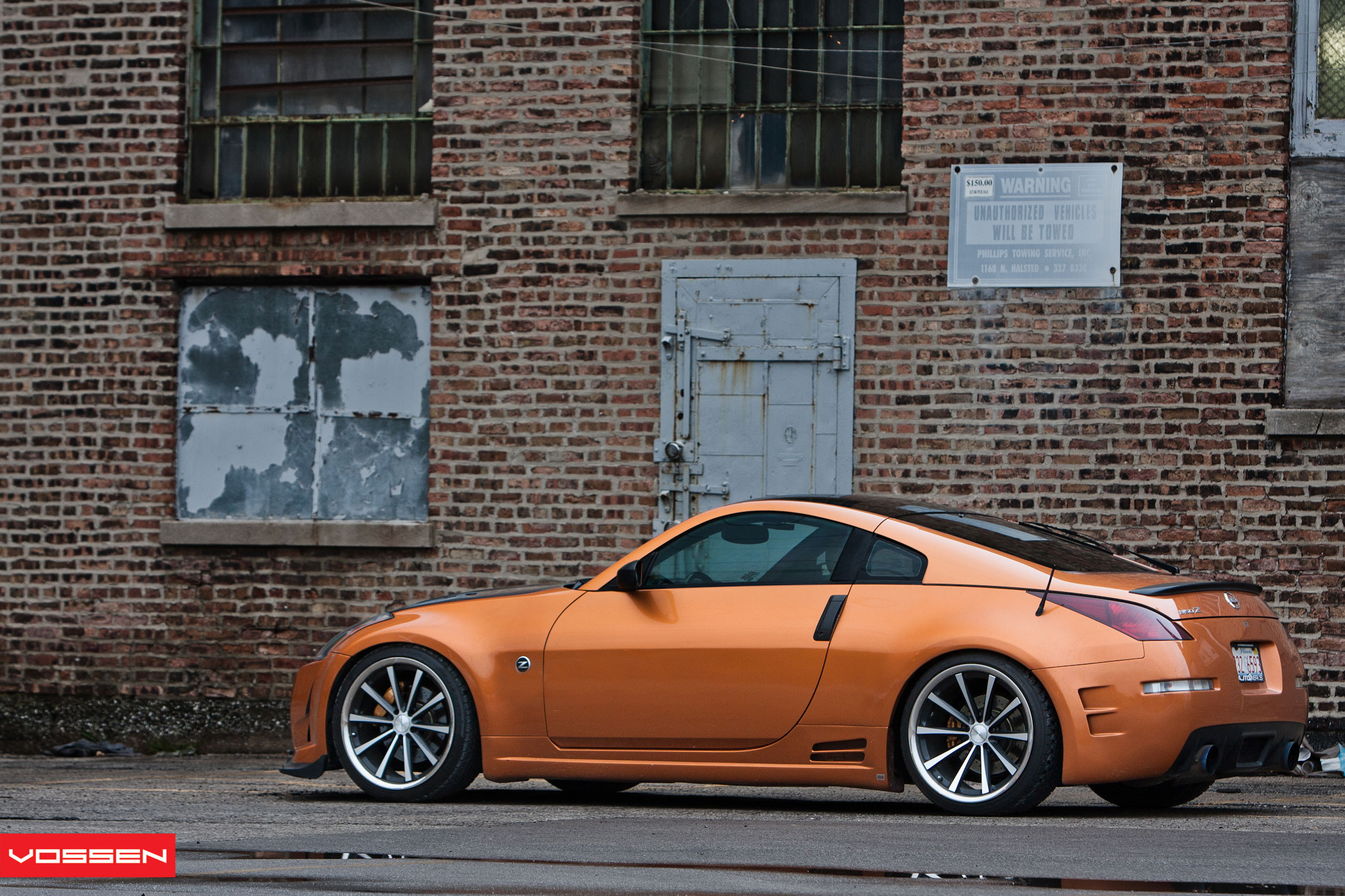 Carbon Fiber Accents and Vossen Custom Wheels For Nissan 350Z | CARiD ...