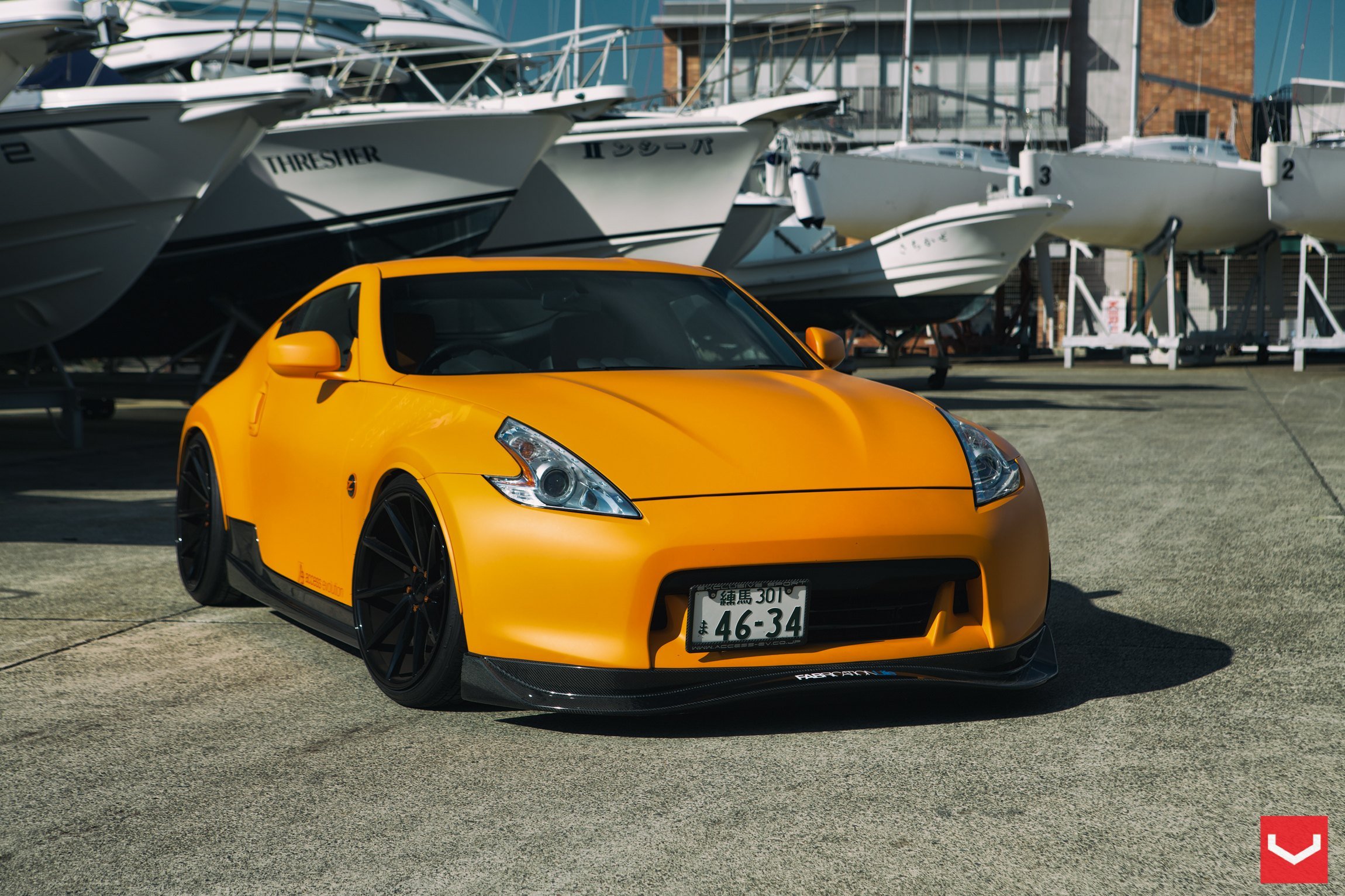 Stanced and Customized Nissan 370Z Sitting Low on Vossen Rims | CARiD ...