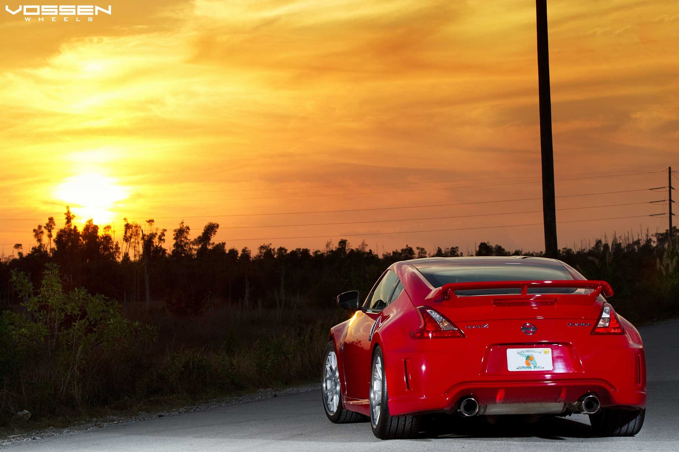 Beautiful Red Nissan 370Z Posing on The Sunset Light | CARiD.com Gallery