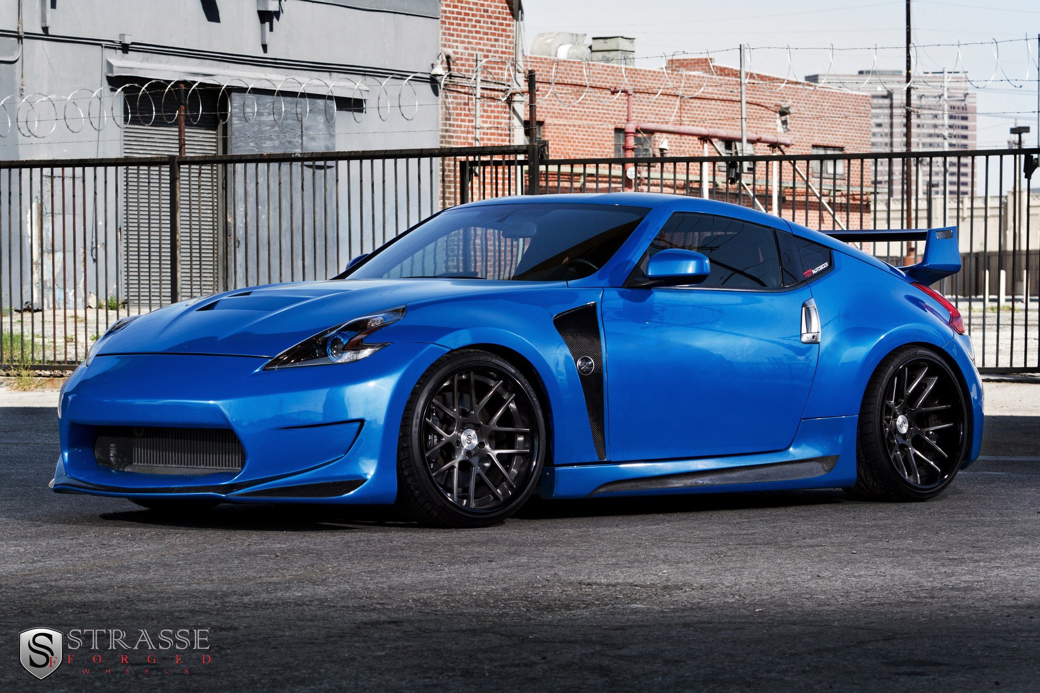 Epic Custom Body Kit Enhancing Blue Nissan 370Z | CARiD.com Gallery