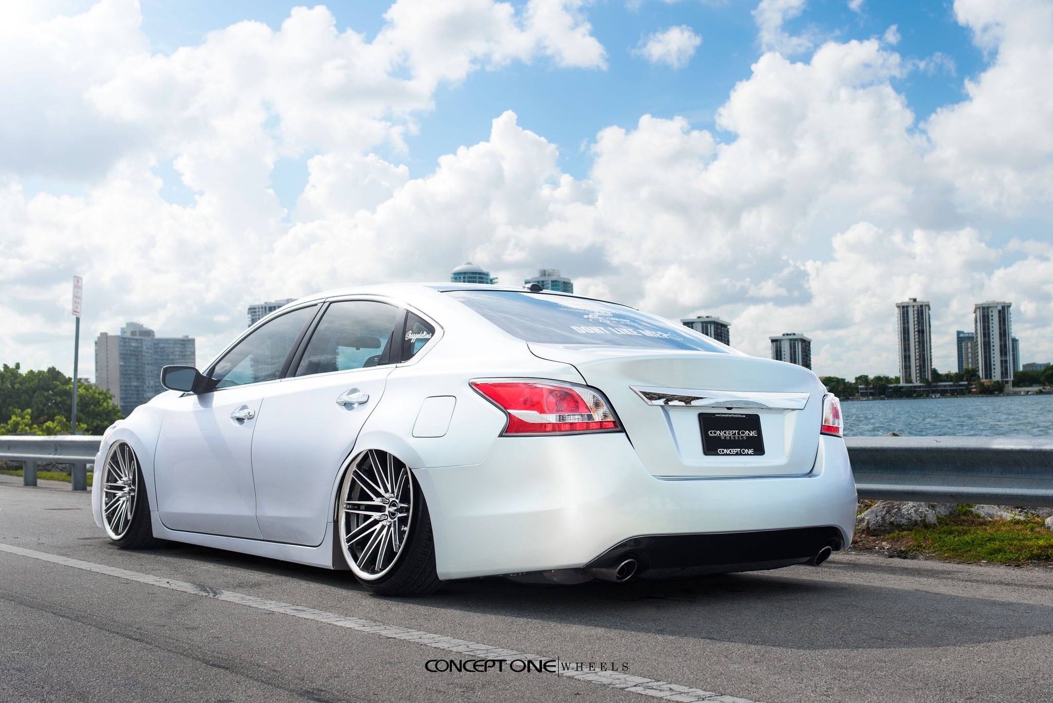 Jaw-Dropping White Pearl Debadged Nissan Altima Customized to Amaze ...