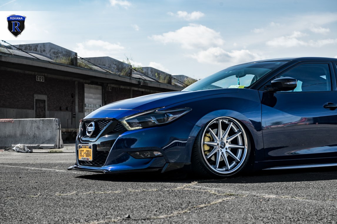 Stanced and Sporty: Nissan Maxima Shod in Chrome Rohana Wheels | CARiD ...