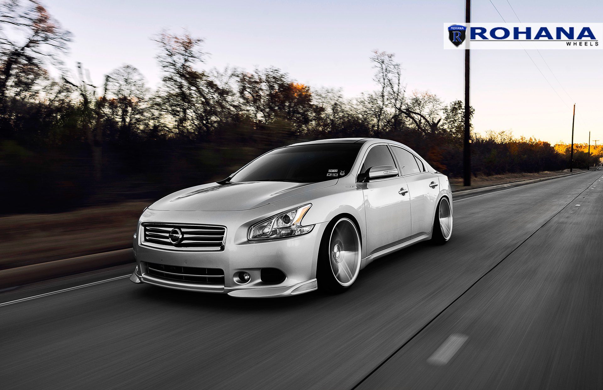 Stanced Nissan Maxima On Rohana RC 8 Custom Wheels | CARiD.com Gallery