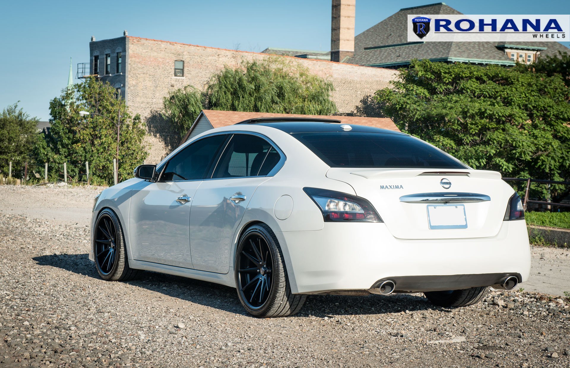 Gorgeous White Nissan Maxima With Perfectly Fitted Rohana Wheels ...