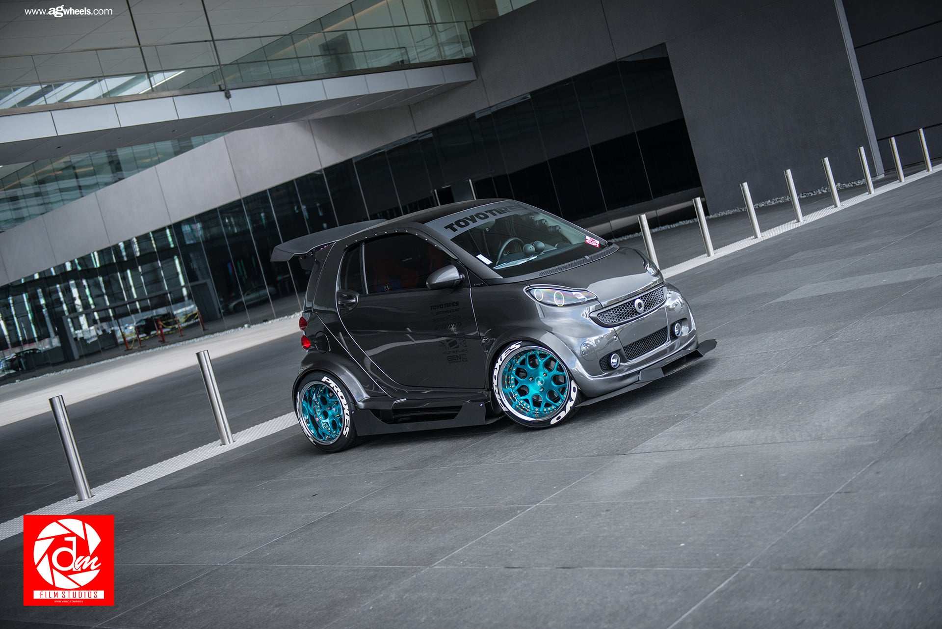Gray Smart-Car Fortwo with Ultra- Modern Touch with Custom Body Kit and ...