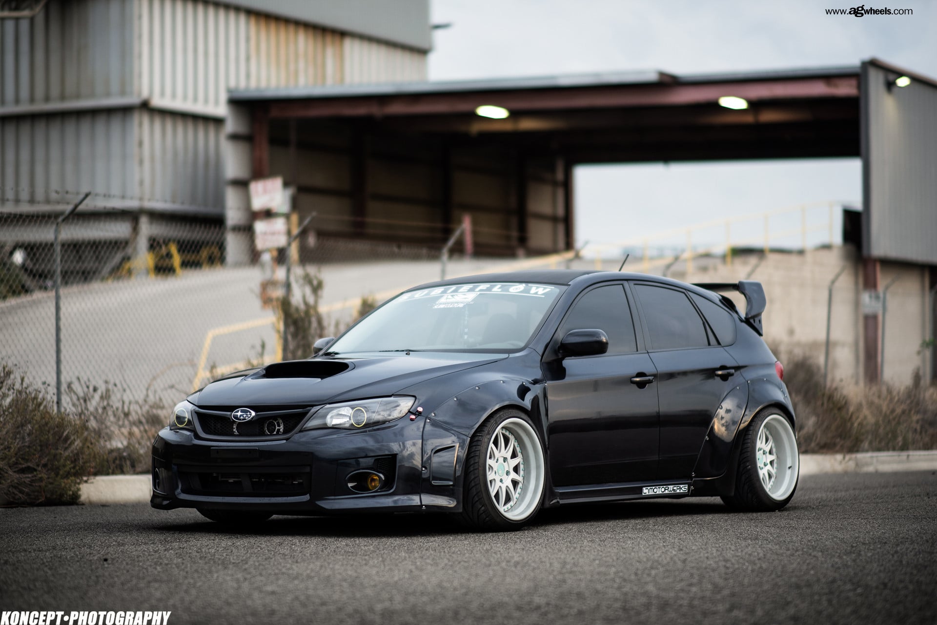 Mysterious Looks of Black Subaru WRX Fitted with Custom Body Kit ...