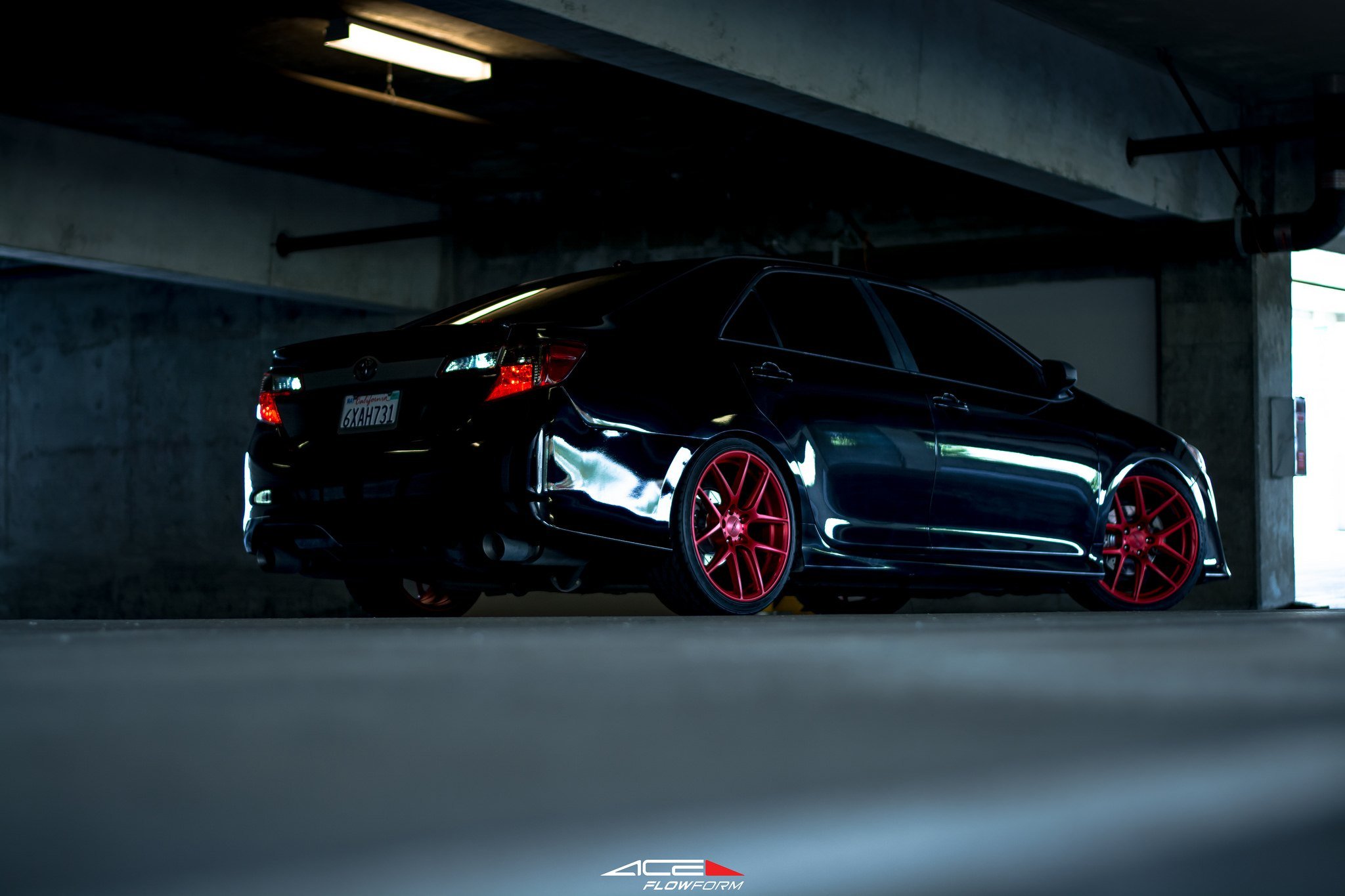 A Camry that Stands out - Black Paint and Red ACE Alloy Rims | CARiD ...