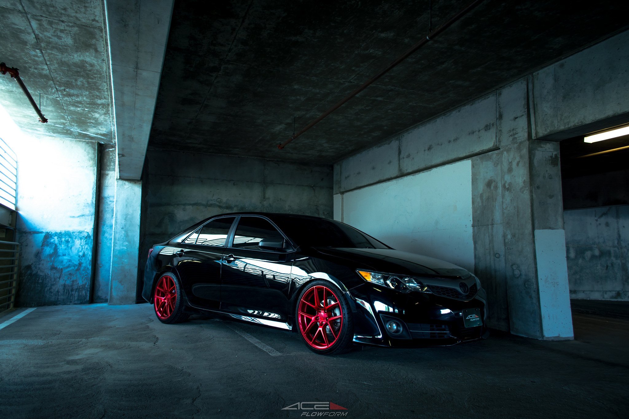 A Camry that Stands out - Black Paint and Red ACE Alloy Rims | CARiD ...