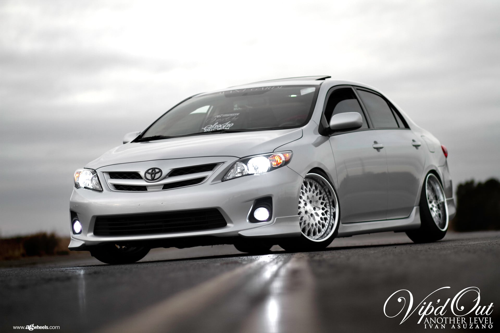 Dominating Gray Toyota Corolla Put on Avant Garde Rims | CARiD.com Gallery