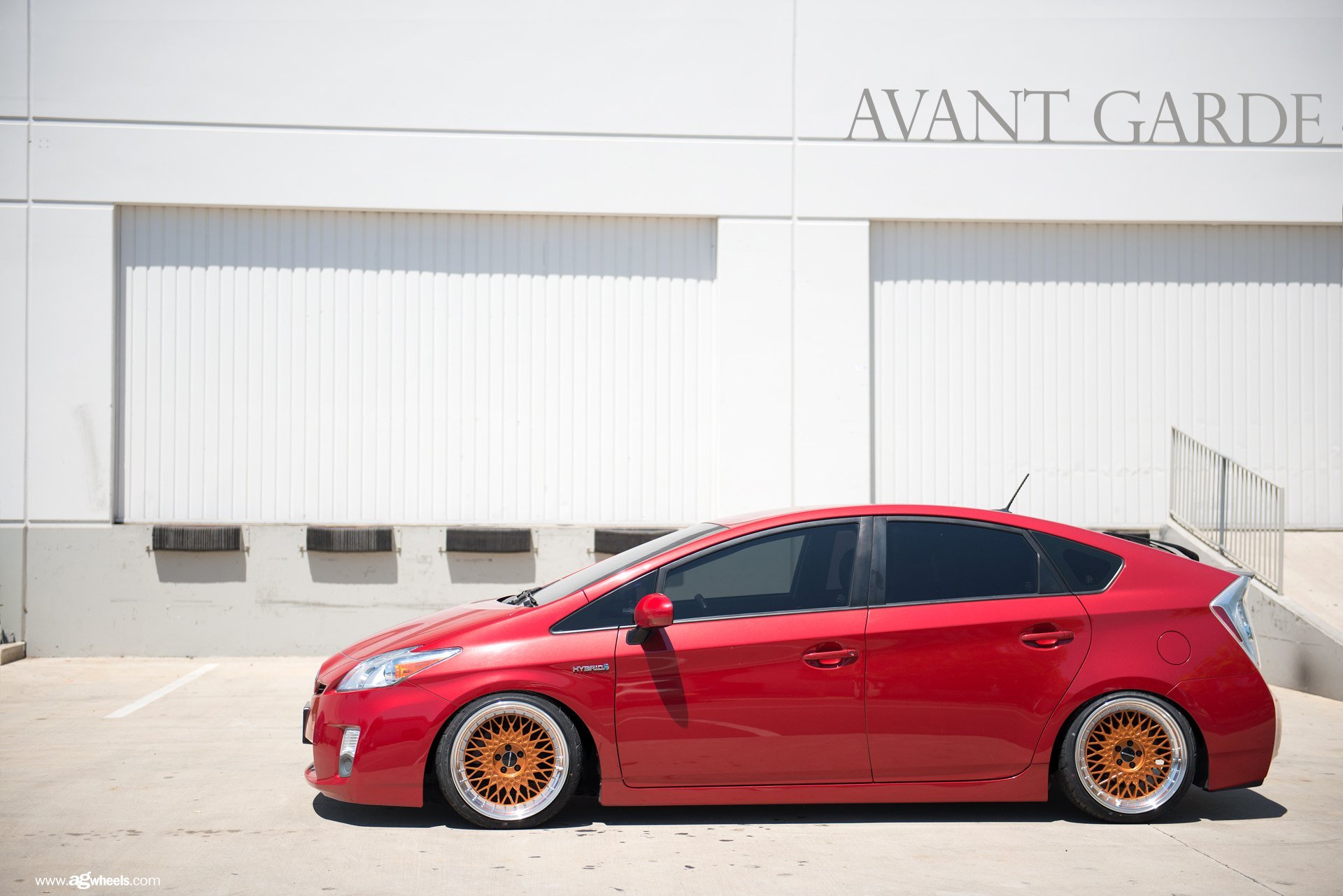 Red Toyota Prius Gets Upgraded Lighting and Bronze Avant Garde Wheels ...