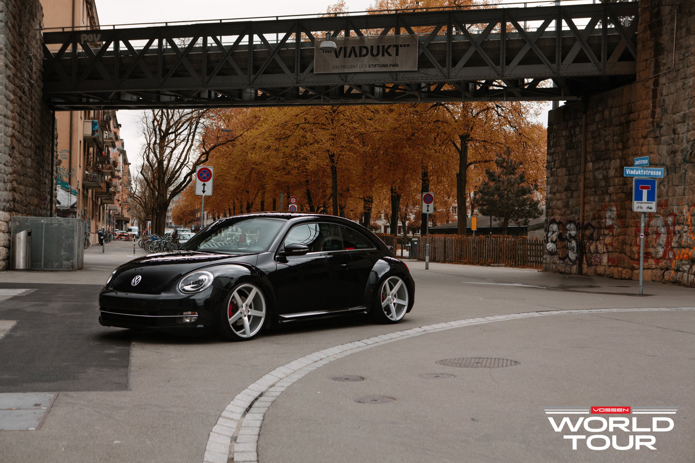 Black VW Beetle Gets Air Suspension and Custom Wheels by Vossen | CARiD ...