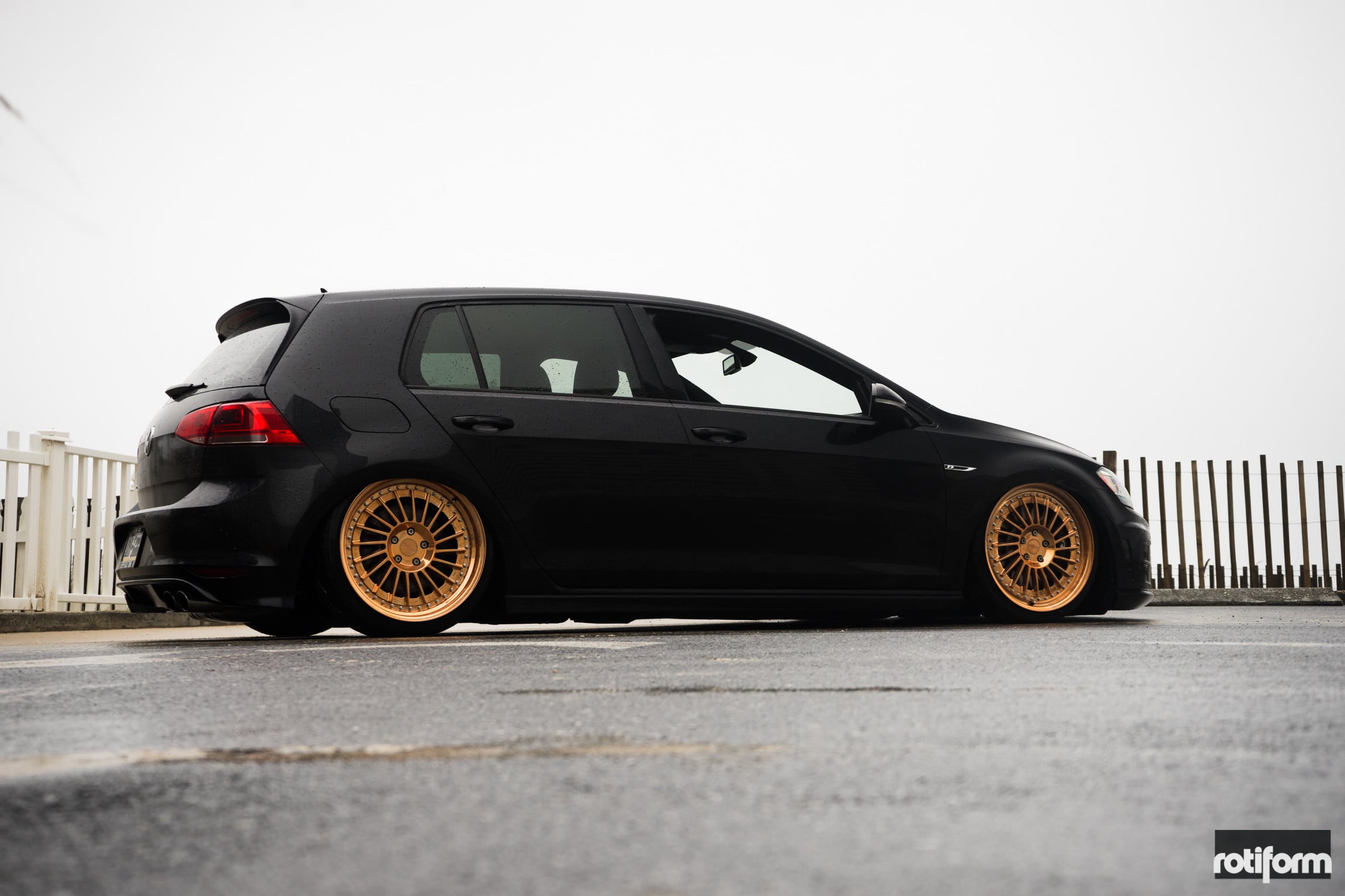 Unmatched Style: Copper Rotiform Custom Wheels on Stanced VW Golf R ...