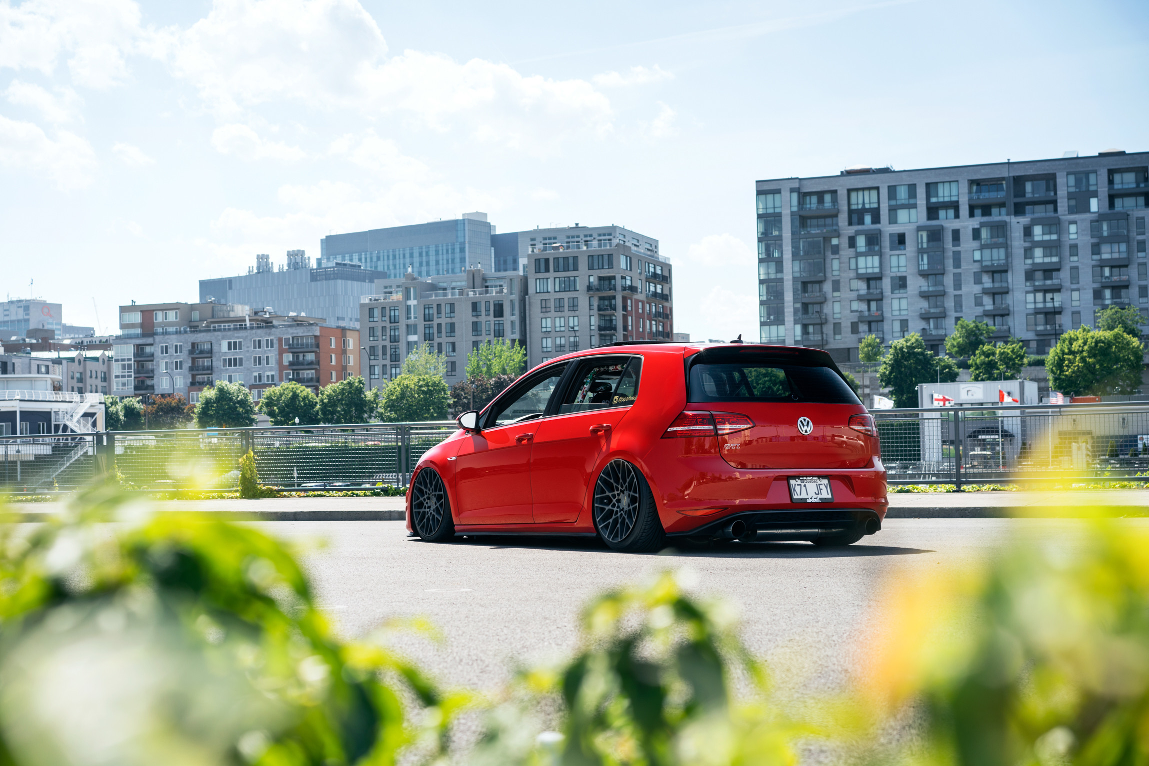 Insane Red Golf GTi With a Sport Roll Cage and Rotiform Custom Wheels ...