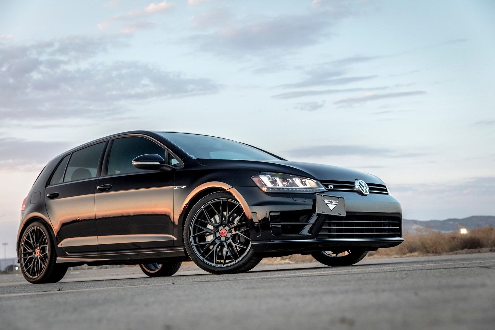 True Soldier: Black VW Golf R on Custom Wheels | CARiD.com Gallery