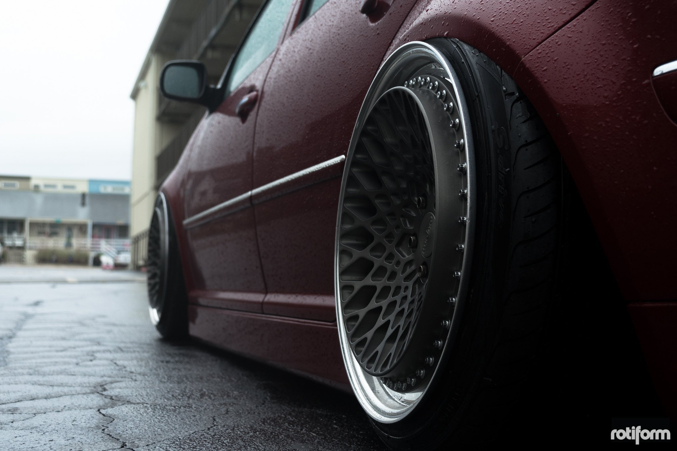 Slammed Jetta MK4 Sitting Low on Rotiform Custom Wheels | CARiD.com Gallery