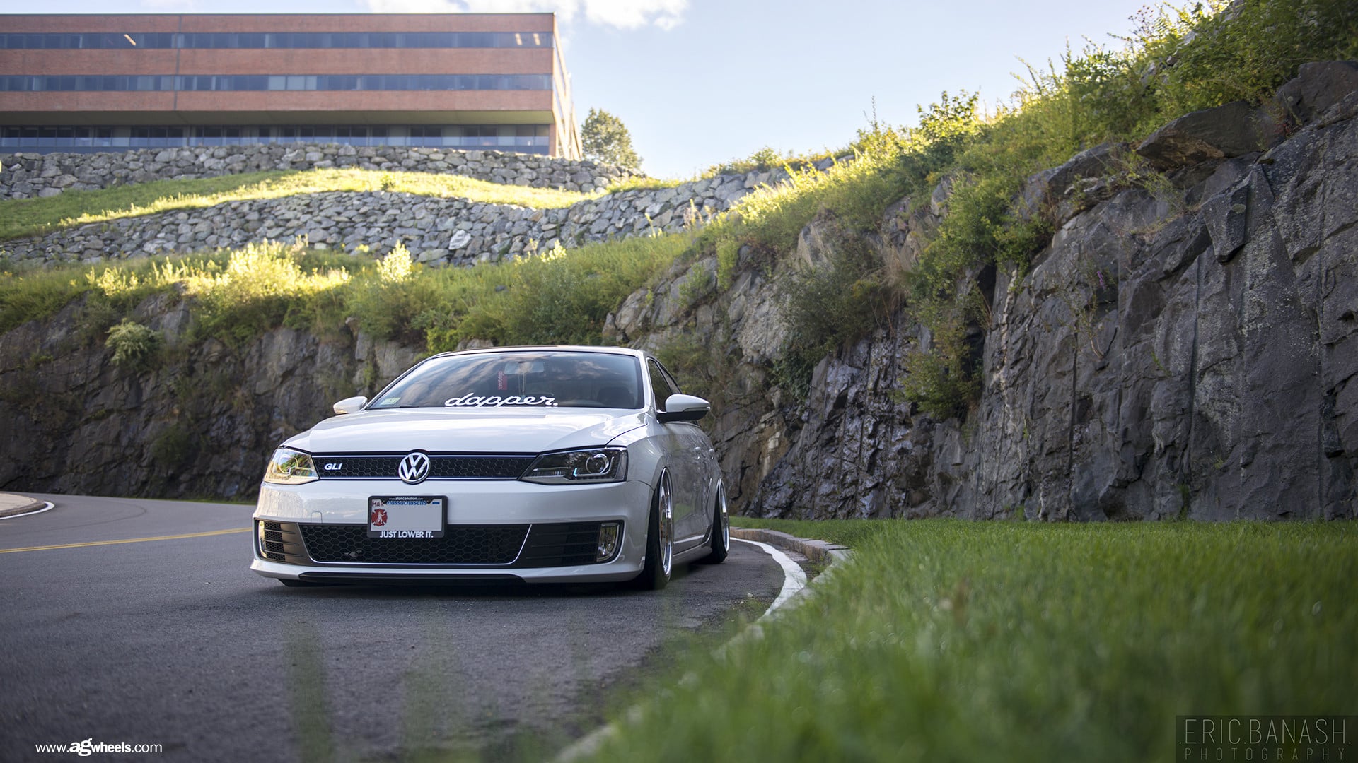 White VW Jetta Rocking a Set of Gold Avant Garde Wheels | CARiD.com Gallery