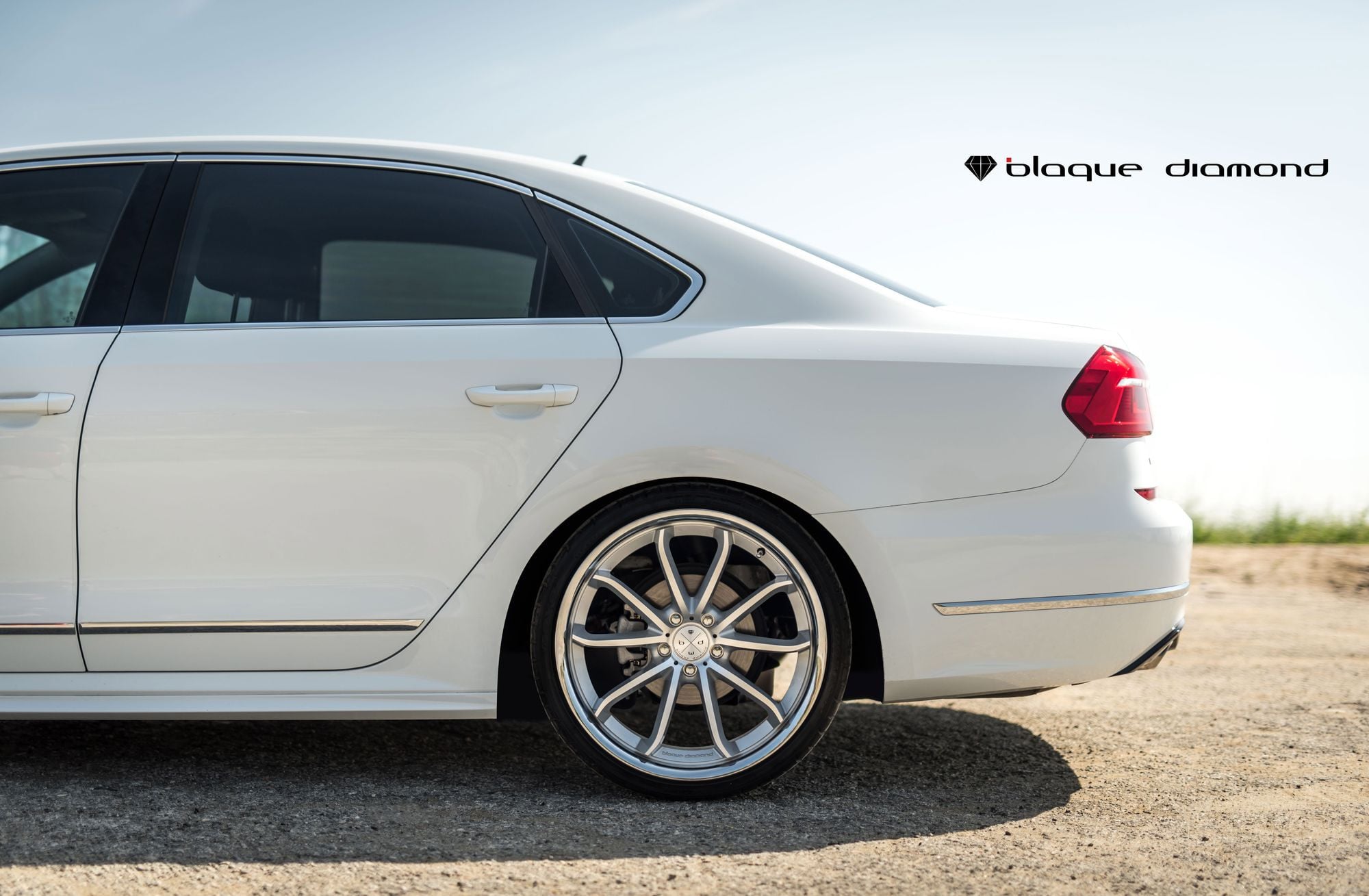 Stylish Transformation of White VW Passat with Aftermarket Parts ...