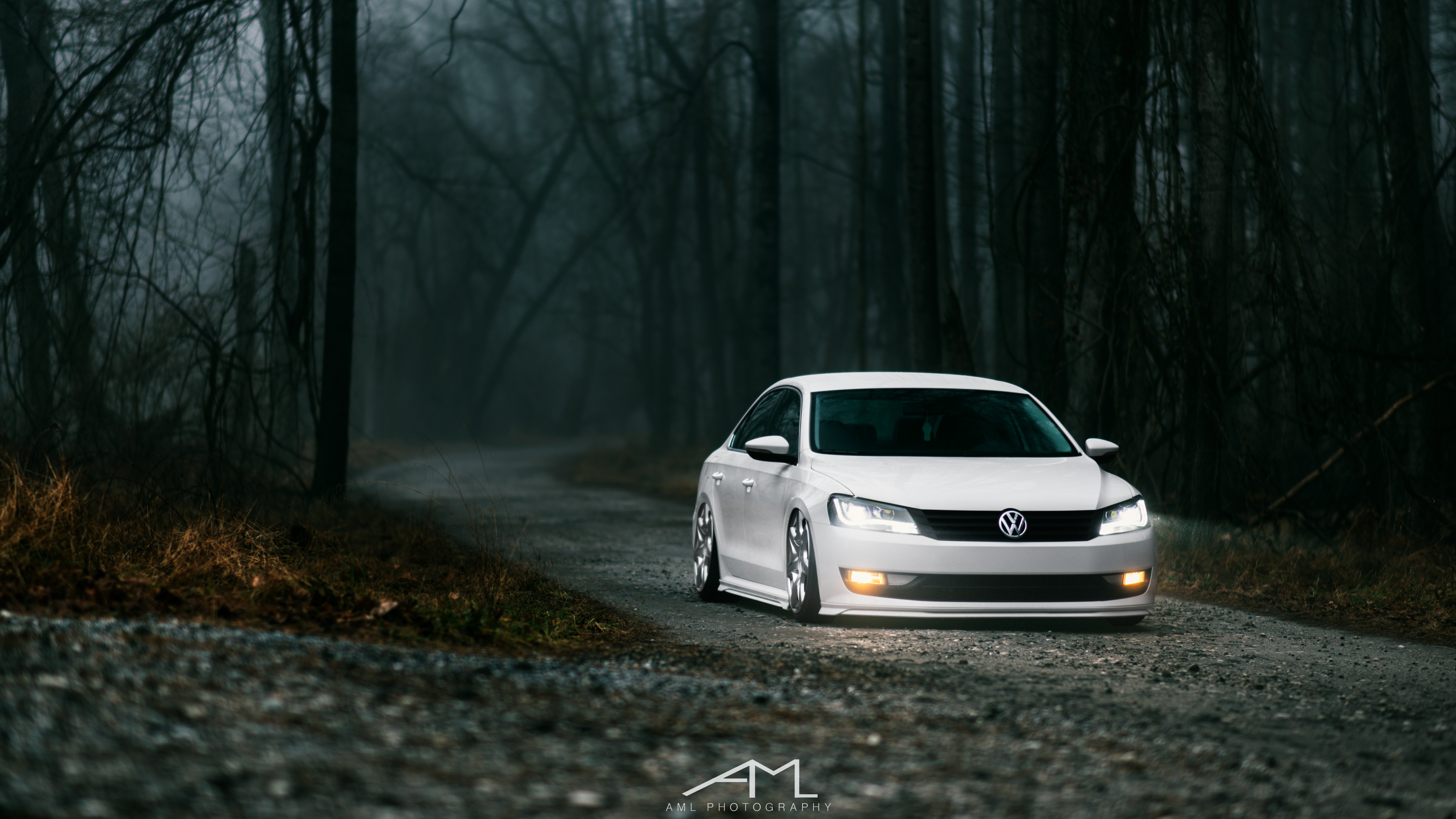 White Lowered VW Passat Boasts a Touch of Mystery with Aftermarket ...