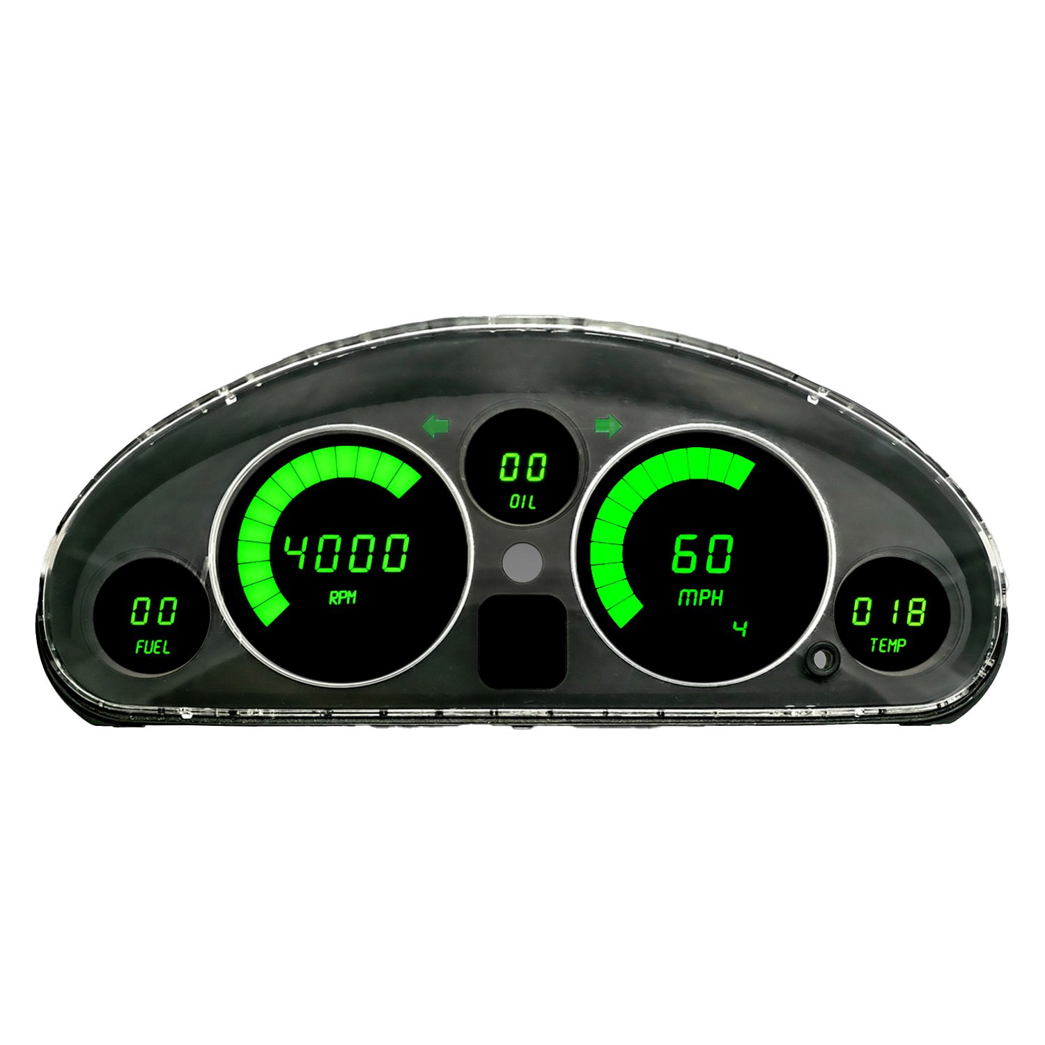 Intellitronix® DP1301G - Direct Fit LED Digital Gauge Panel, Green