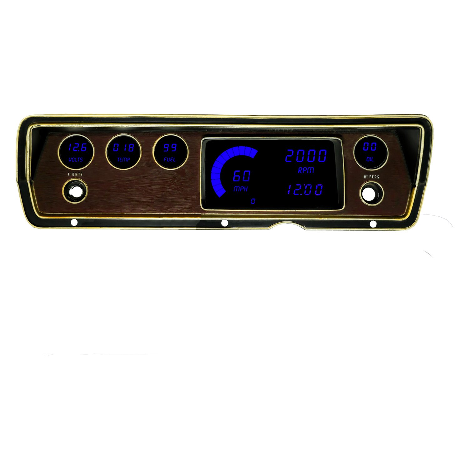 Intellitronix® DP1805B - Direct Fit LED Digital Gauge Panel, Blue