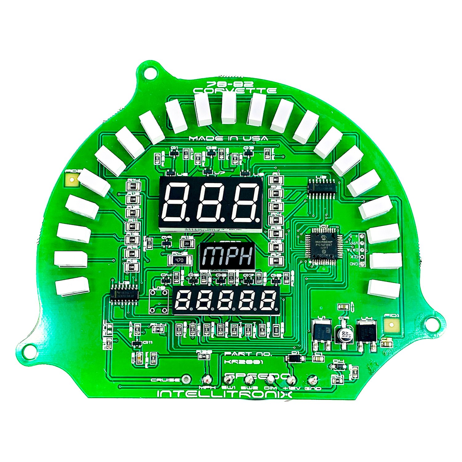 Intellitronix® DP2002T - Direct Fit LED Digital Gauge Panel, Teal