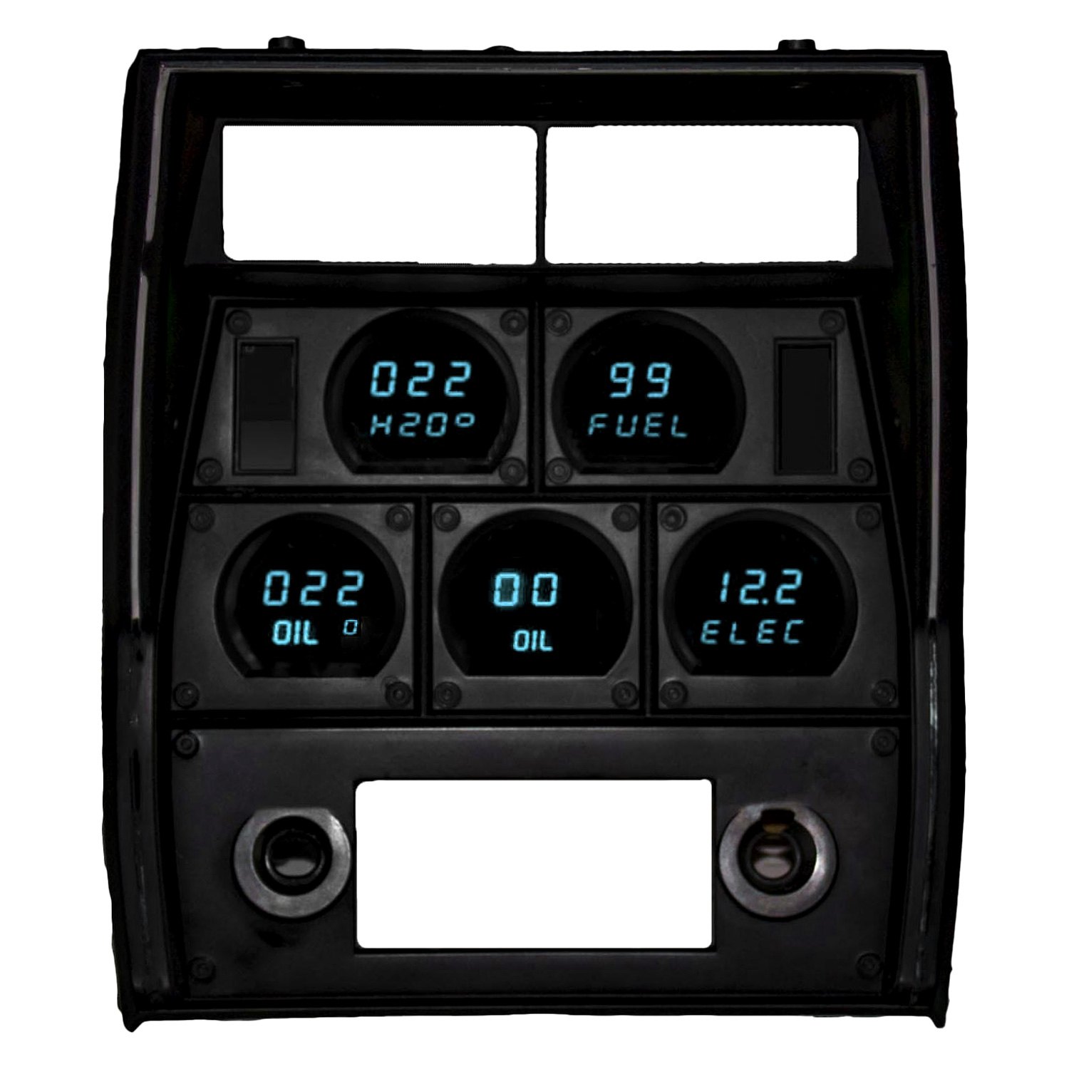 Intellitronix® DP2002T - Direct Fit LED Digital Gauge Panel, Teal