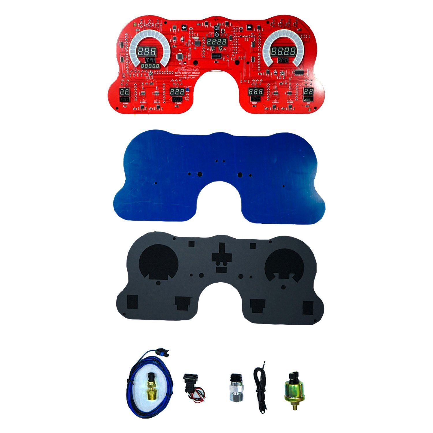 Intellitronix® DP6003G - Direct Fit LED Digital Gauge Panel, Green