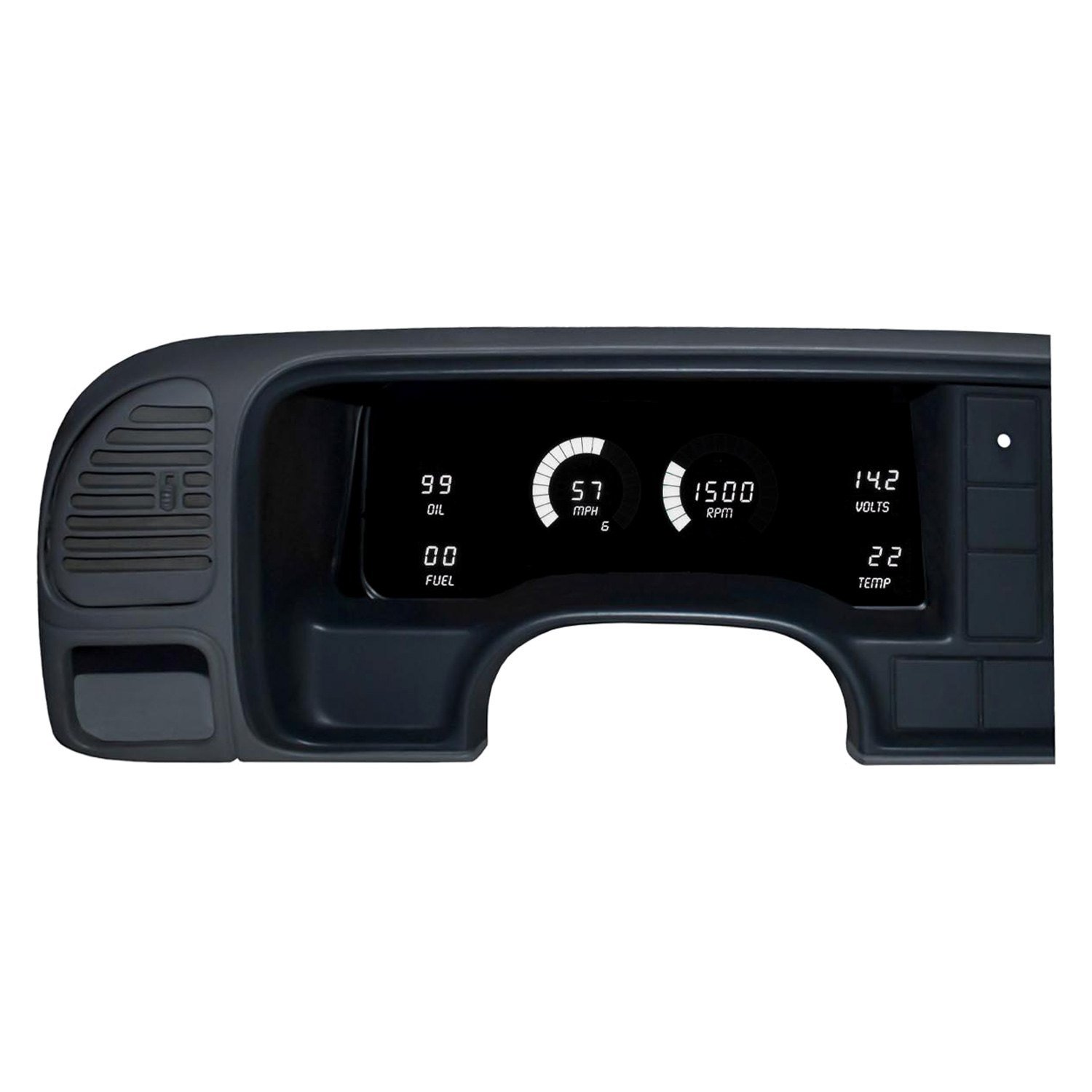 Intellitronix® DP6007W - Direct Fit LED Digital Gauge Panel, White