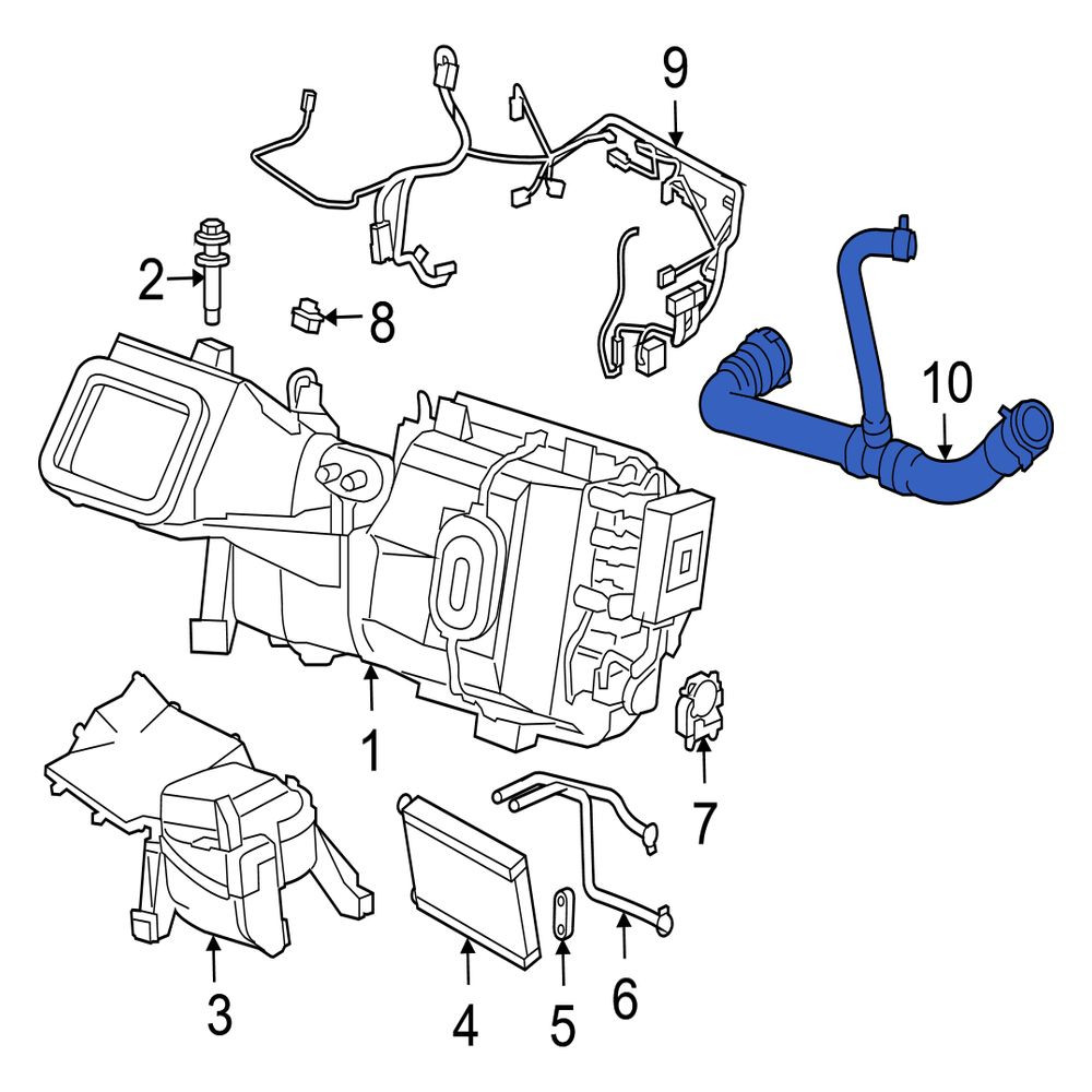Jaguar OE C2C22265 - Upper Radiator Coolant Hose