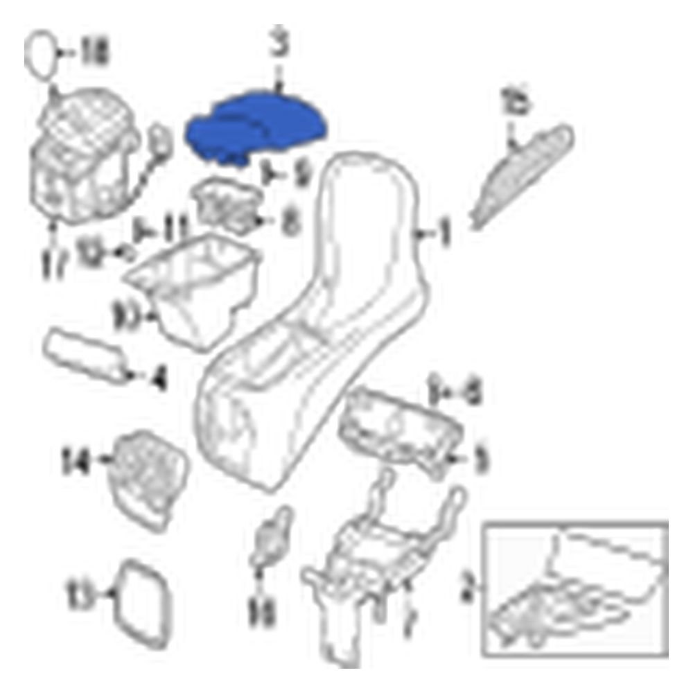 Jaguar OE C2C22143SEL - Front Console Lid