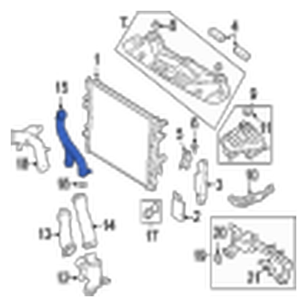 Jaguar OE AJ813917 - Engine Coolant Pipe