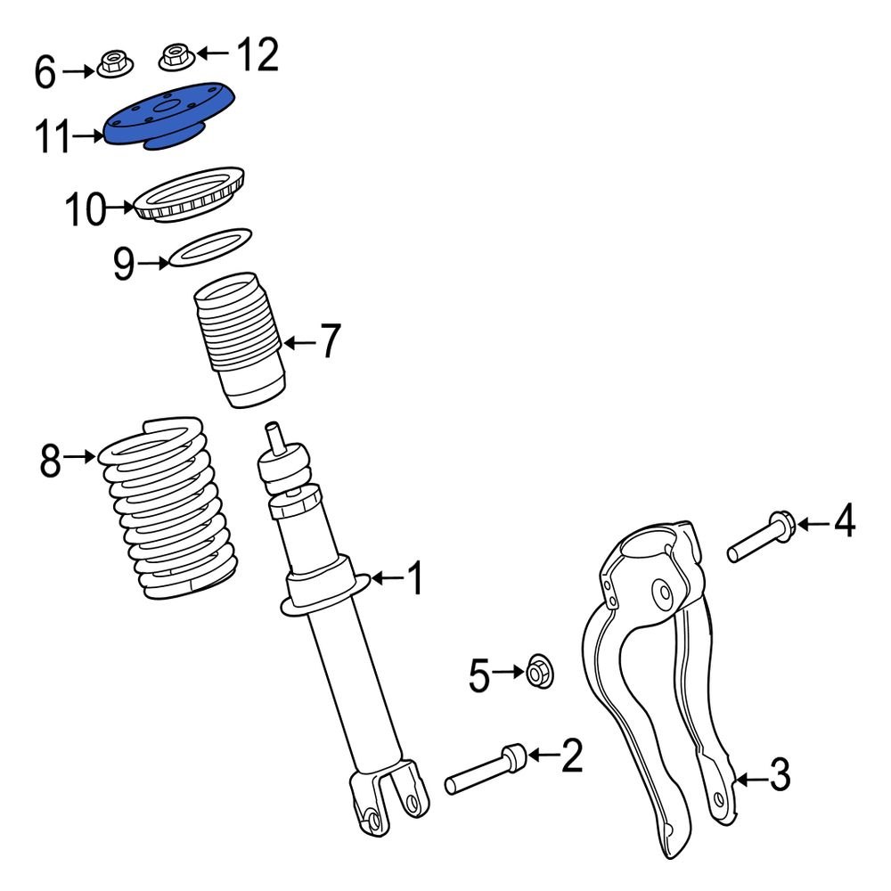 Jaguar OE C2D51875 - Front Suspension Shock Absorber Mount