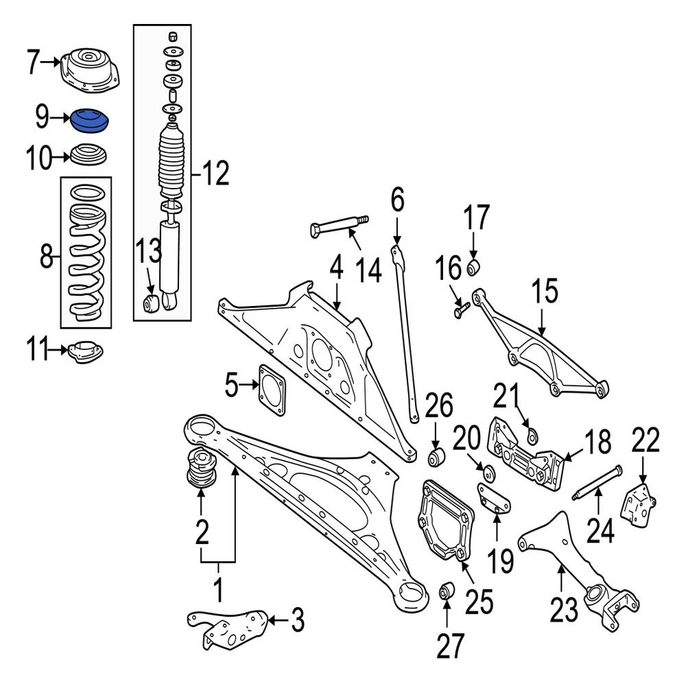 Jaguar OE MMD3565AA - Coil Spring Insulator