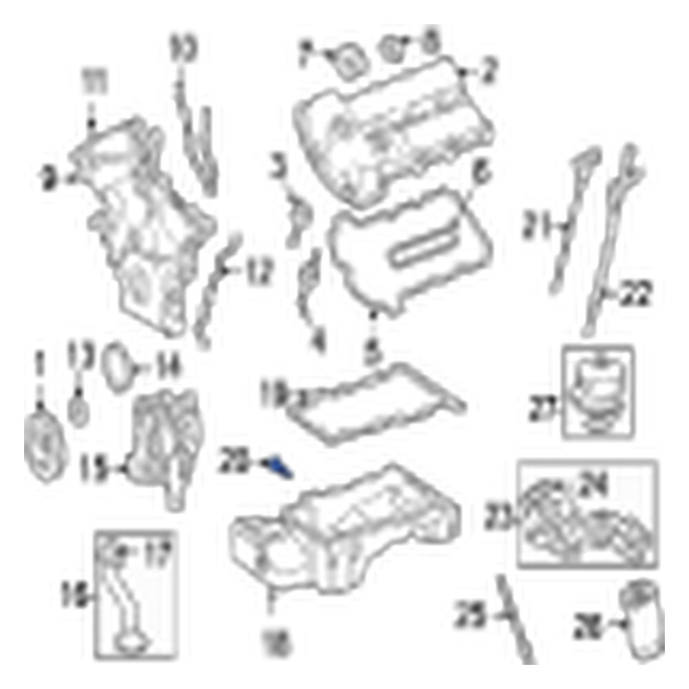 Jaguar OE XR820128 - Engine Oil Drain Plug