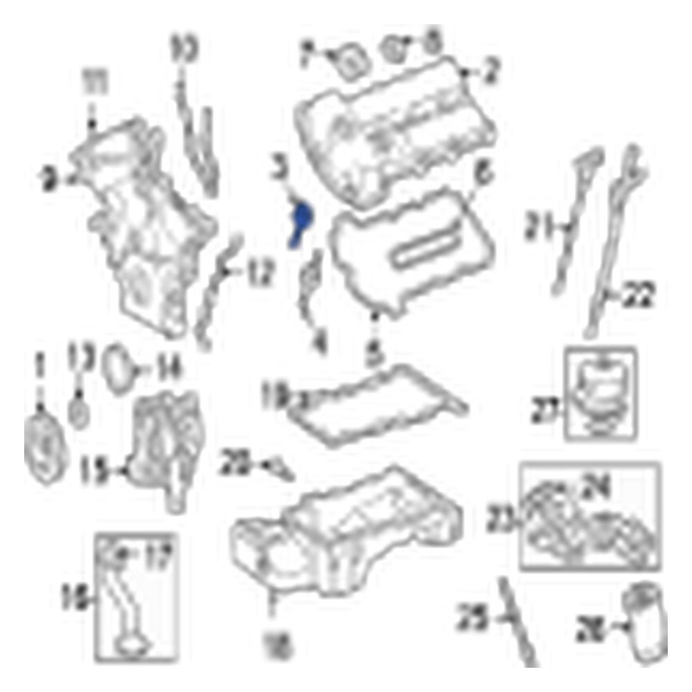 Jaguar OE XR85378 - Engine Valve Cover Nut