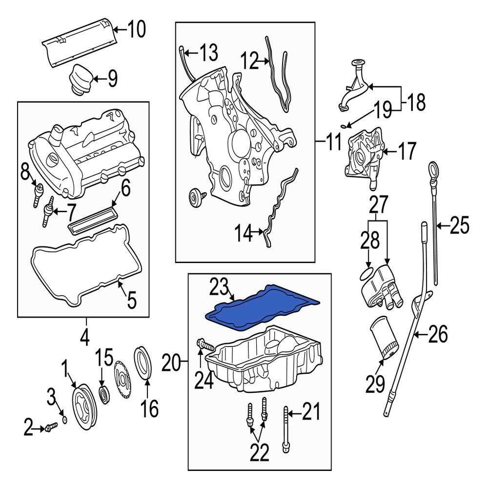 Jaguar OE C2S43270 - Engine Oil Pan Gasket