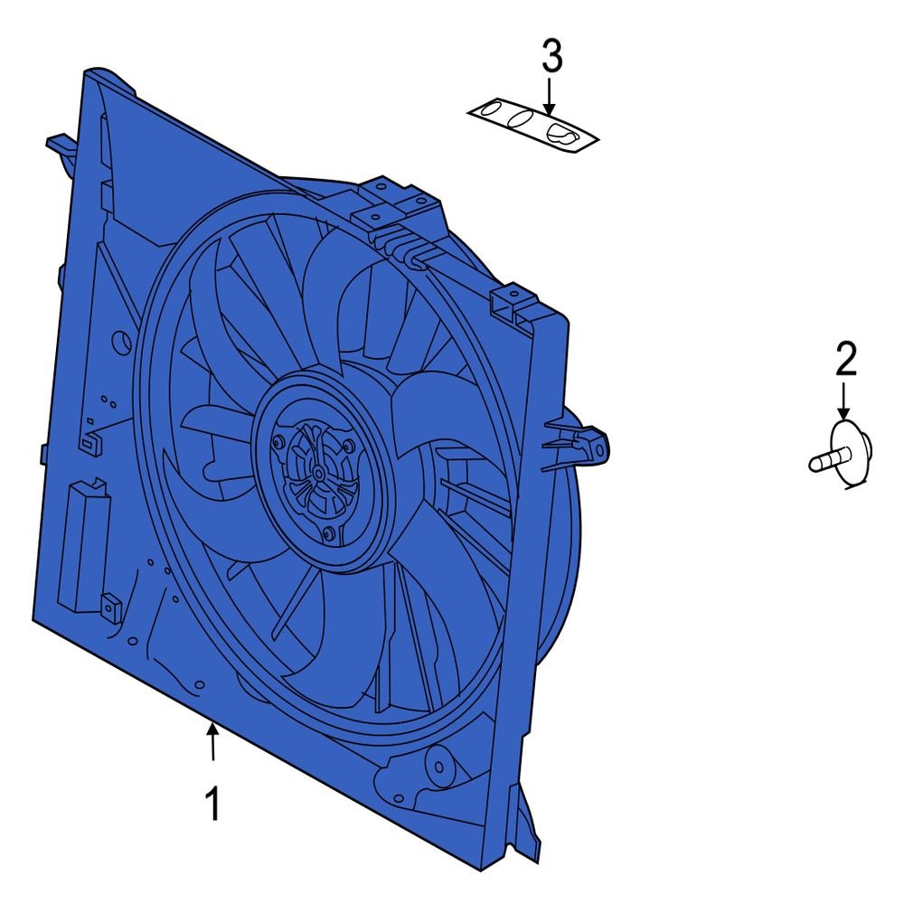 Jaguar OE C2P16825 - Engine Cooling Fan Assembly