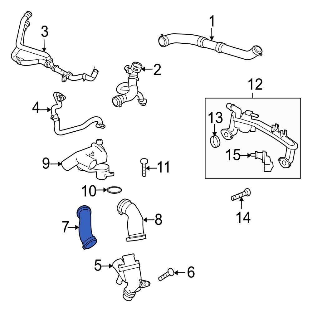 Jaguar OE C2Z22073 - Engine Coolant Pipe