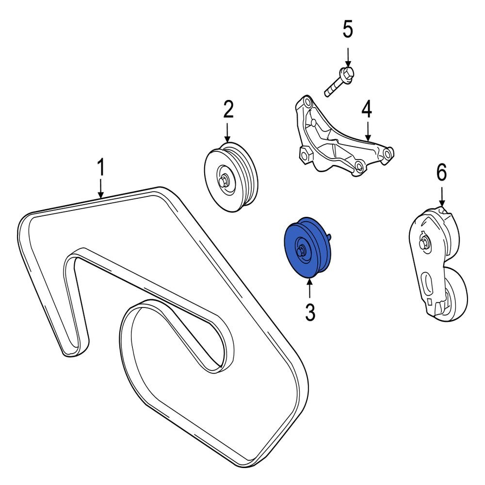 Jaguar OE C2D21156 - Accessory Drive Belt Idler Pulley