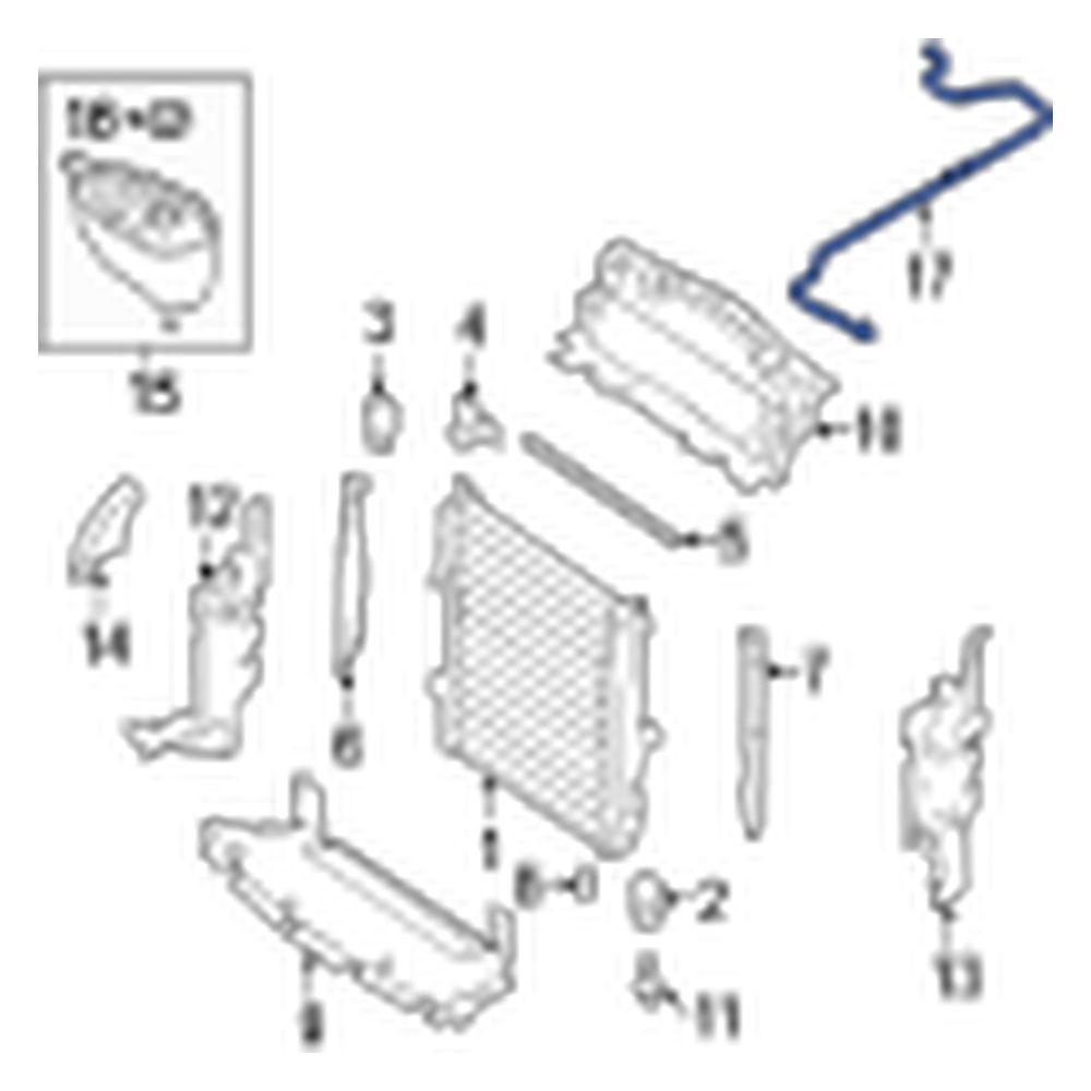 Jaguar OE C2P24831 - Engine Coolant Overflow Hose
